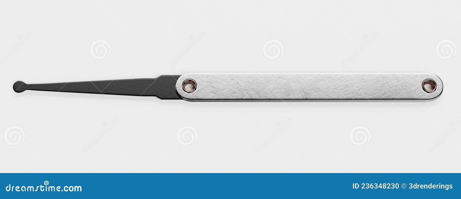 3D Render of Lock PIck stock illustration. Illustration of tool - 236348230