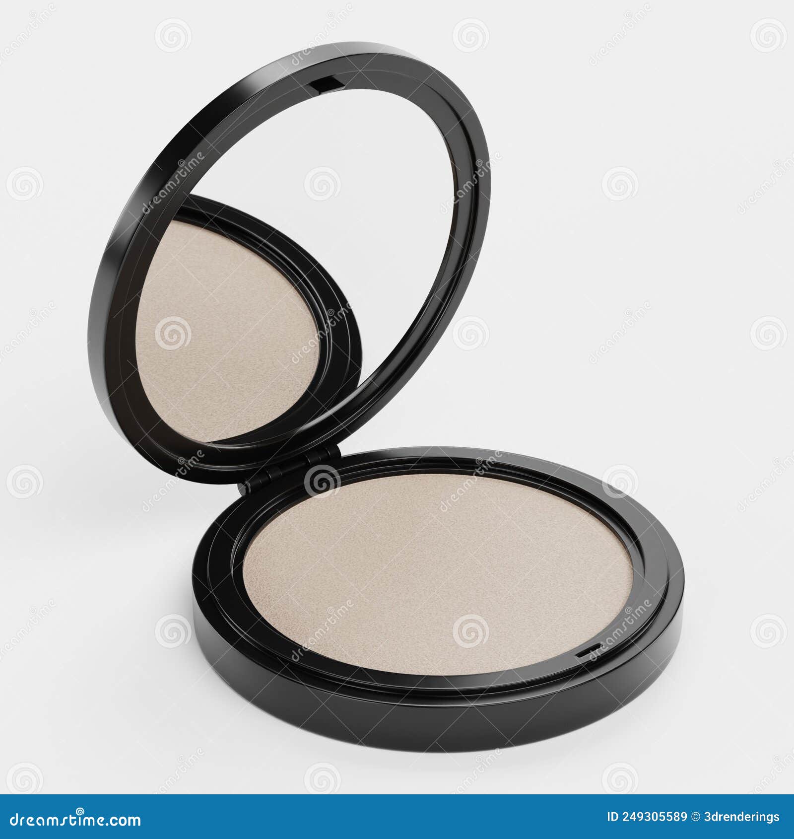 3D Render of Makeup Powder stock illustration. Illustration of women ...