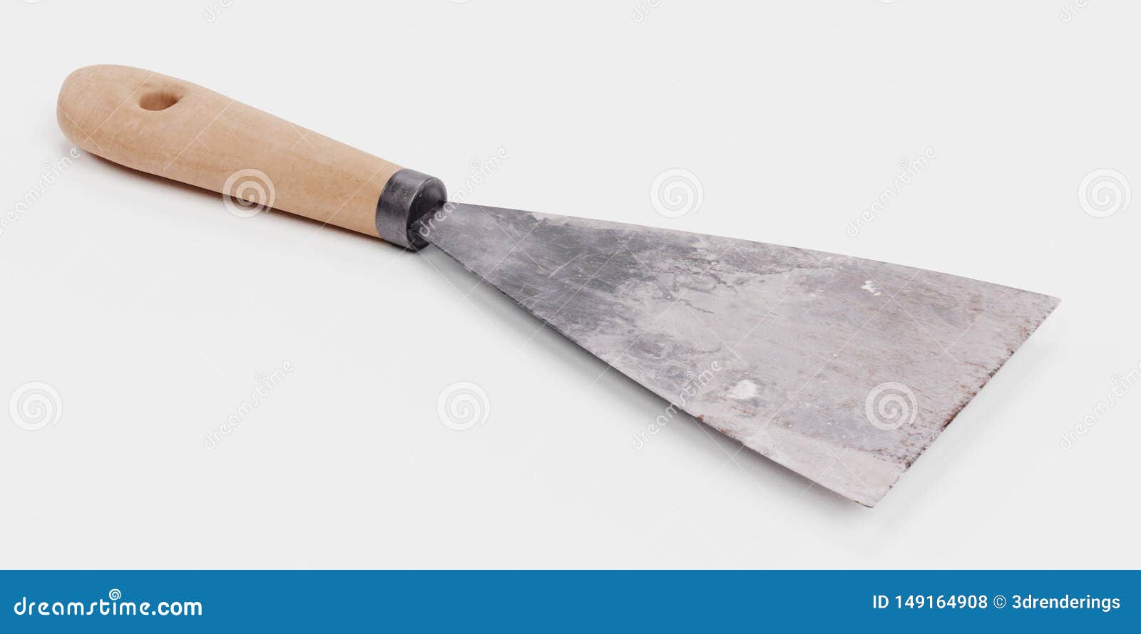 3D Render of Mason Spatula stock illustration. Illustration of worn ...