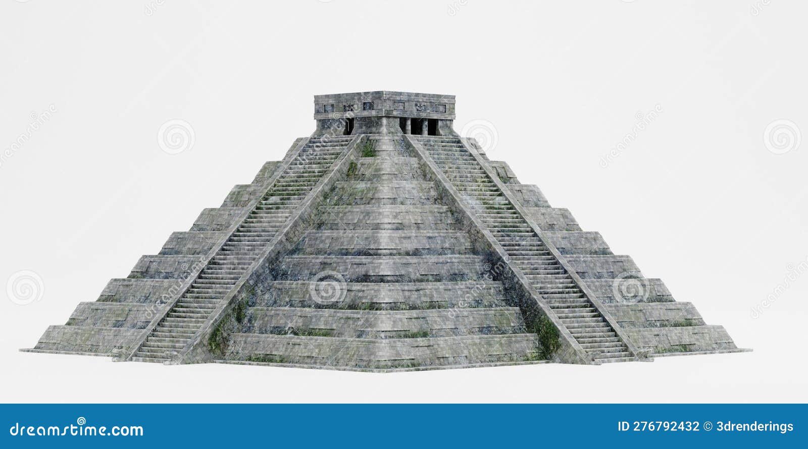 3D Render of Mayan Pyramid stock illustration. Illustration of mayan ...