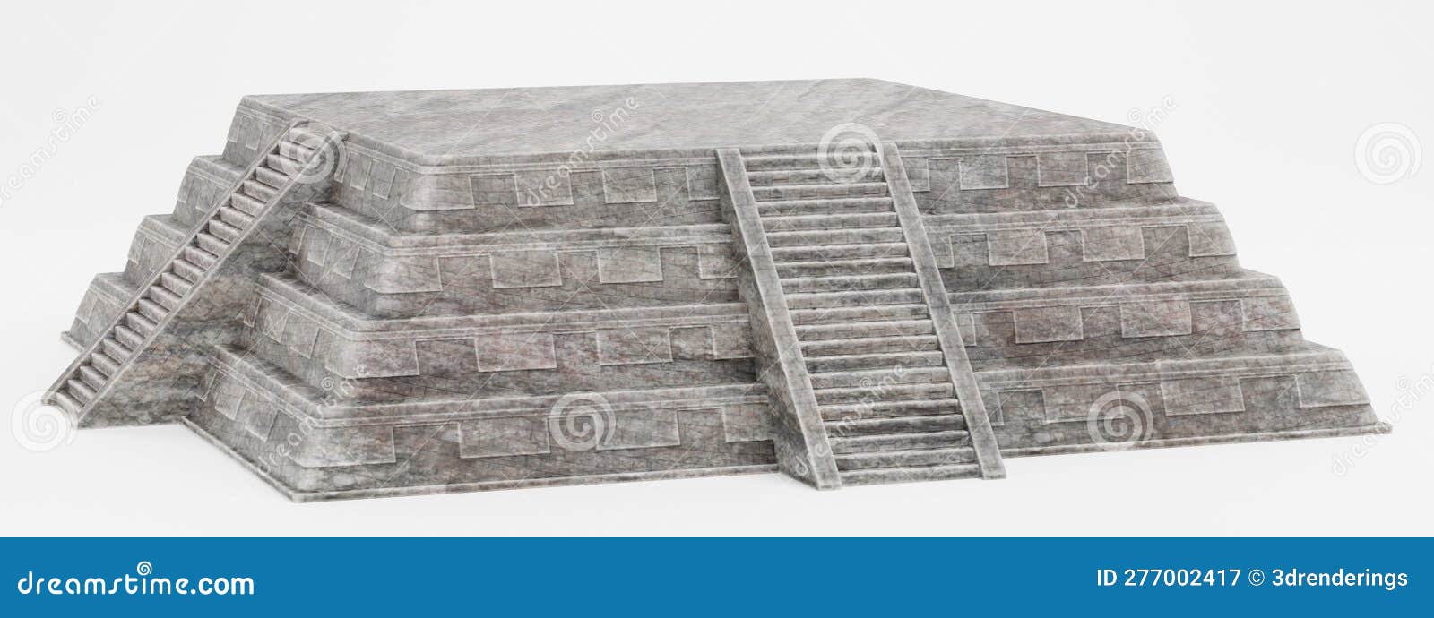 3D Render Of Mayan Pyramid Royalty-Free Stock Photo | CartoonDealer.com ...