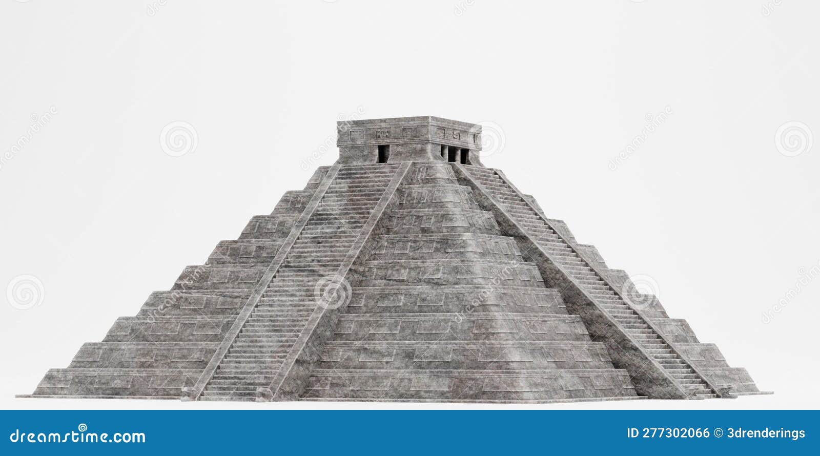 3D Render of Mayan Pyramid stock illustration. Illustration of picchu ...