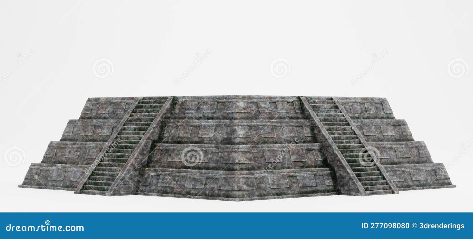 3D Render of Mayan Pyramid stock illustration. Illustration of mayan ...