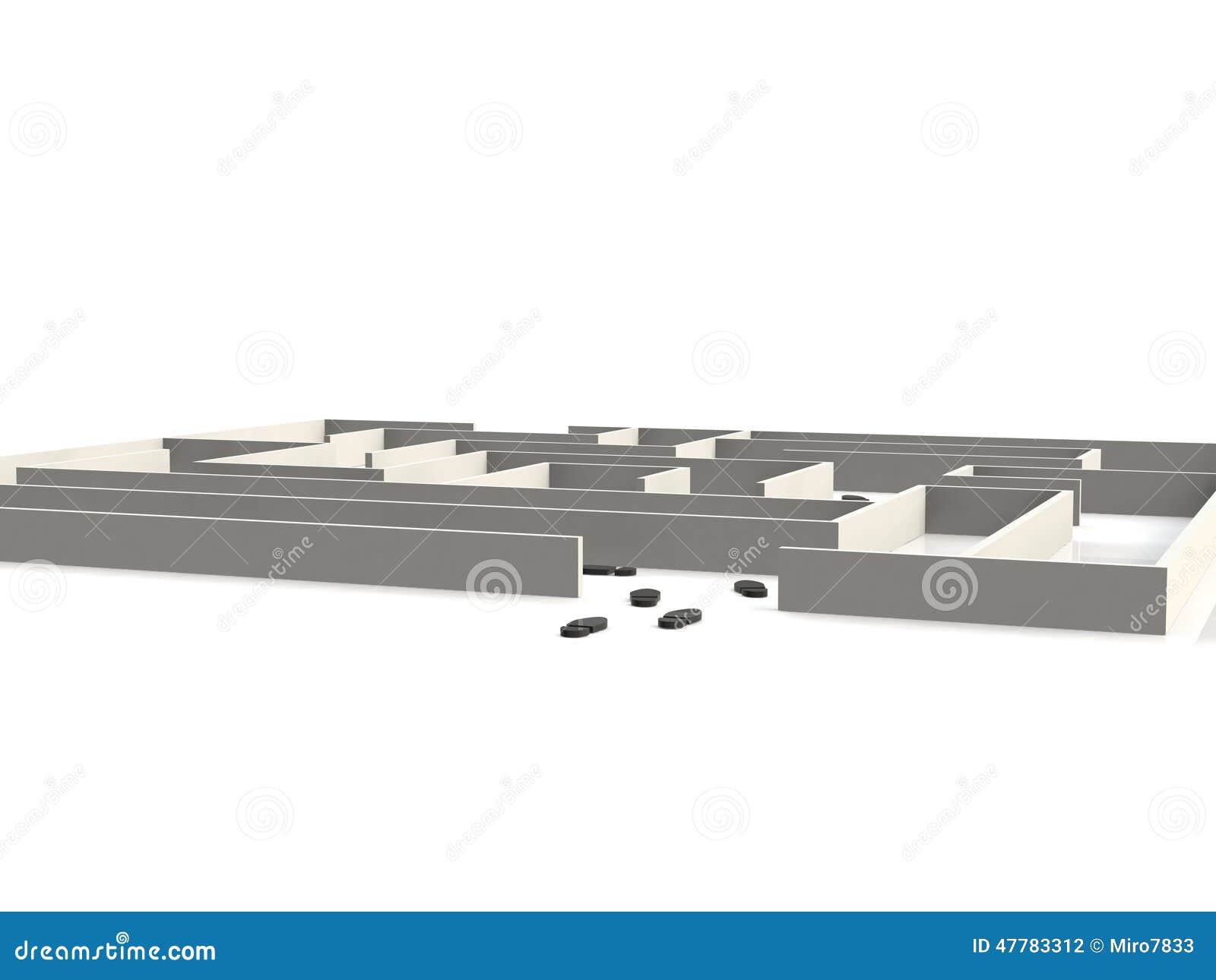 Realistic 3d Render of Maze Stock Illustration - Illustration of idea ...