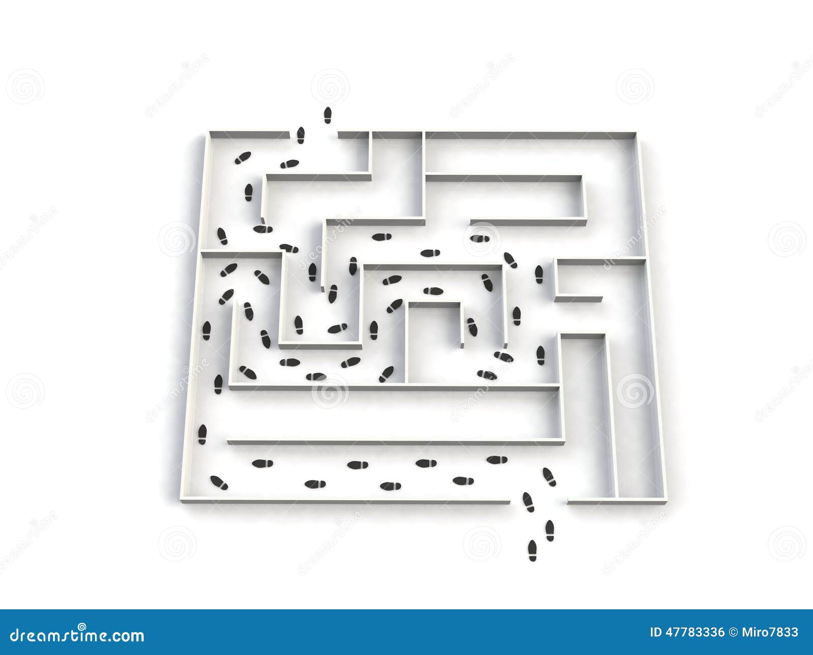 Realistic 3d Render of Maze Stock Illustration - Illustration of help ...