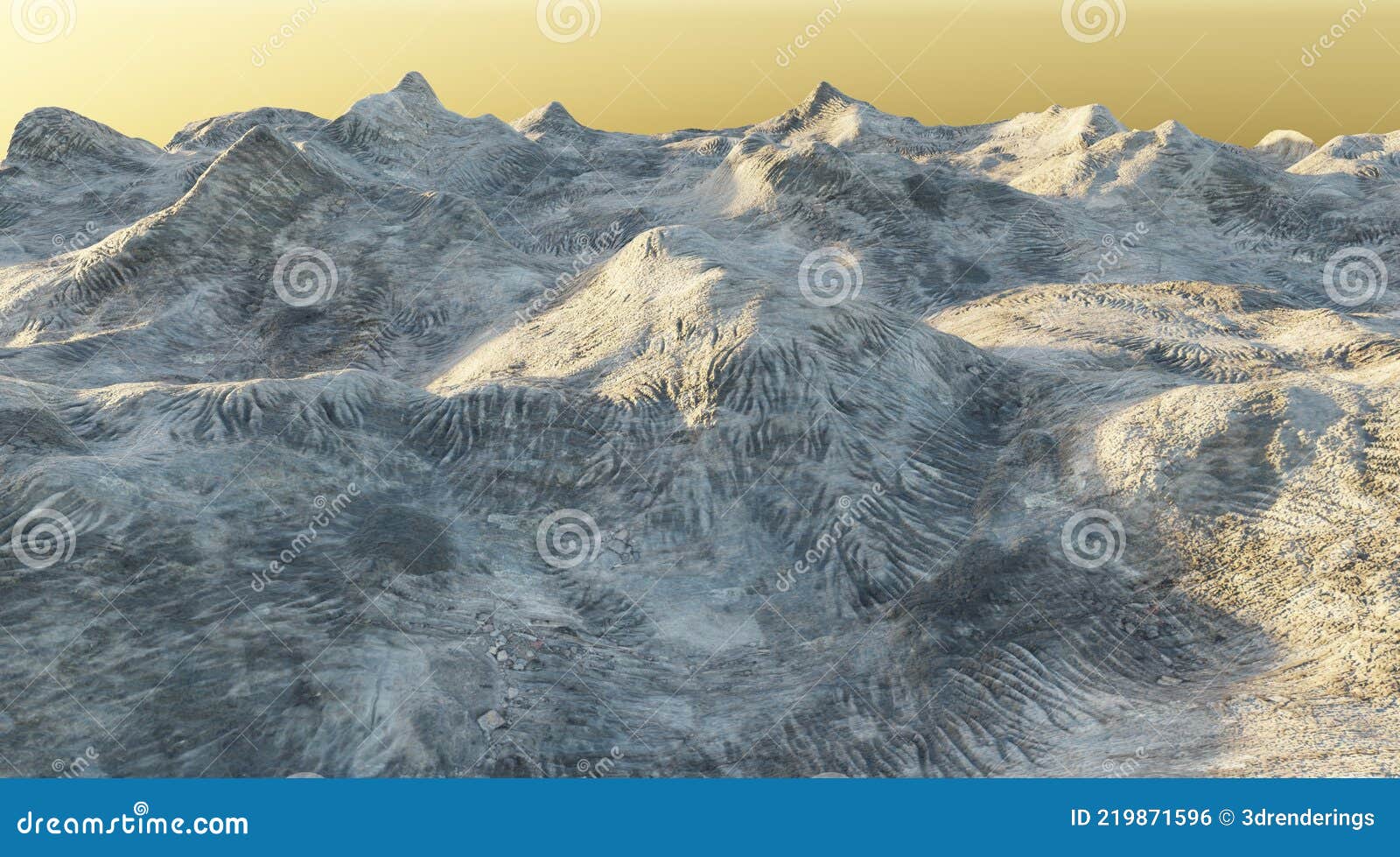 3D Render of Mountains stock photo. Image of dirt, land - 219871596