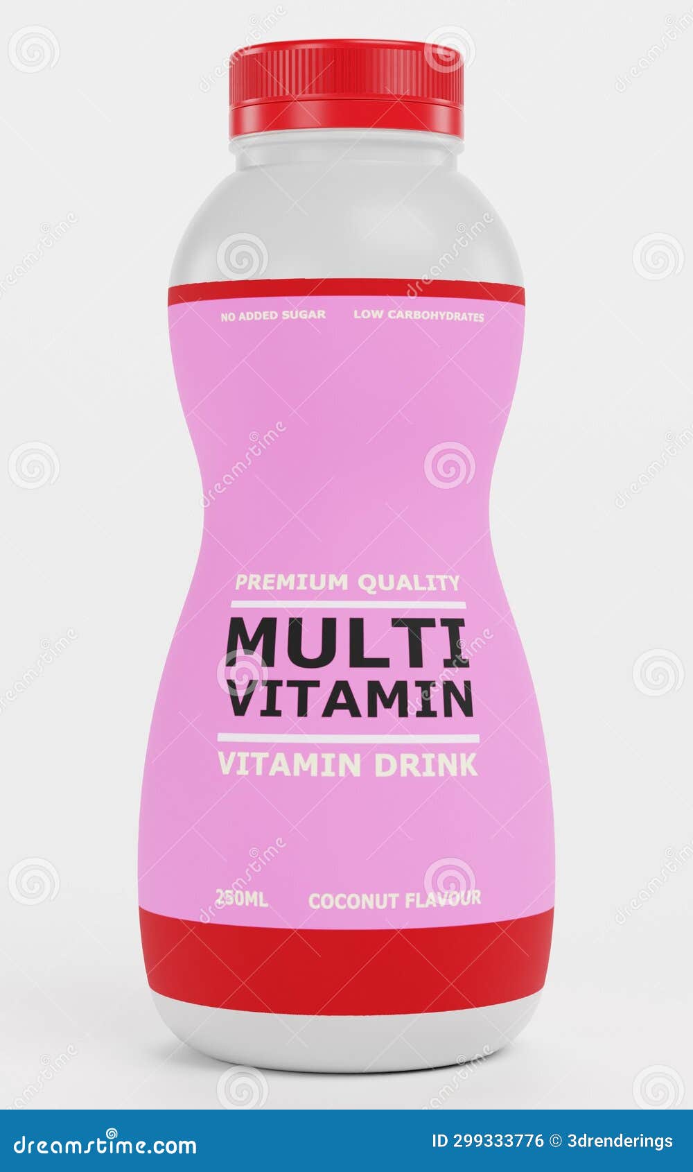 3D Render of Multivitamin Drink Stock Illustration - Illustration of ...
