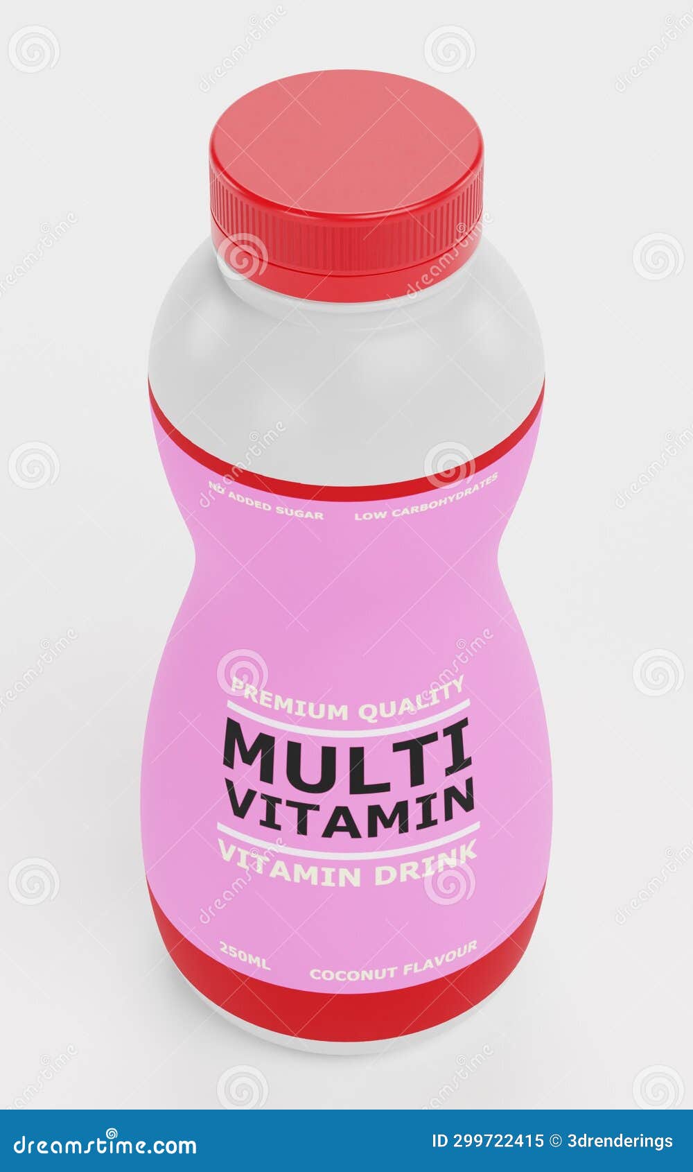 3D Render of Multivitamin Drink Stock Illustration - Illustration of ...