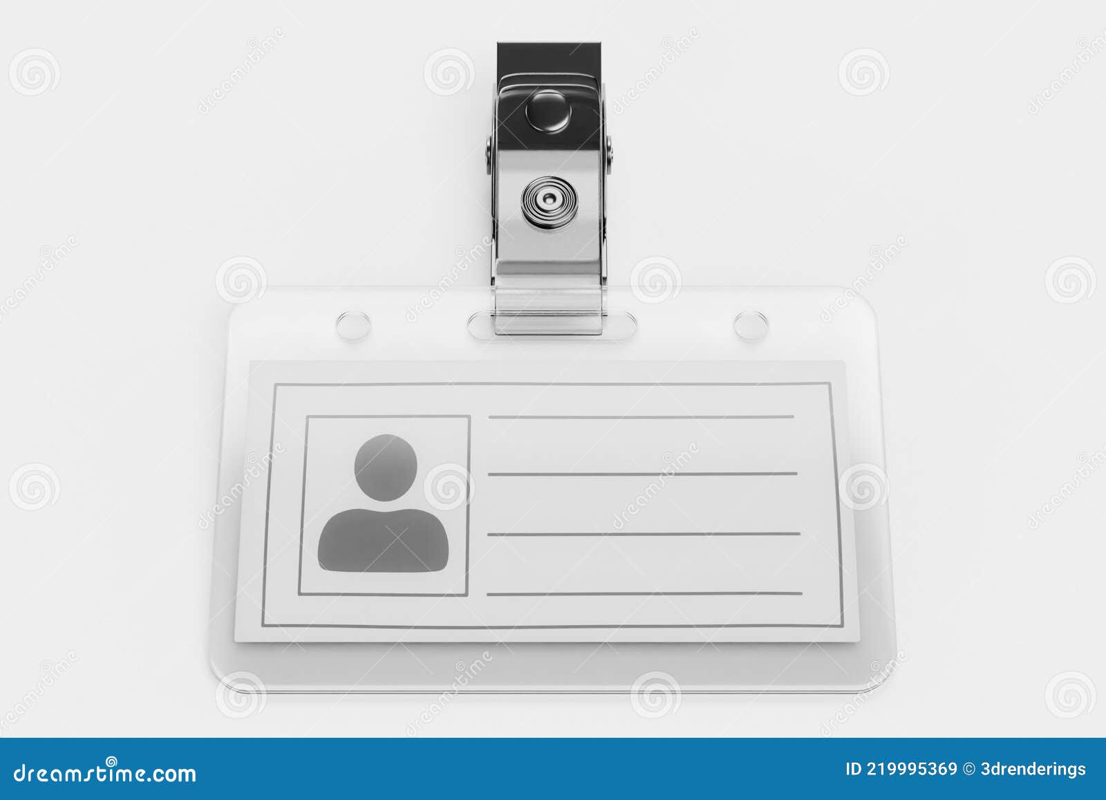 3D Render of Name Badge stock illustration. Illustration of pass ...