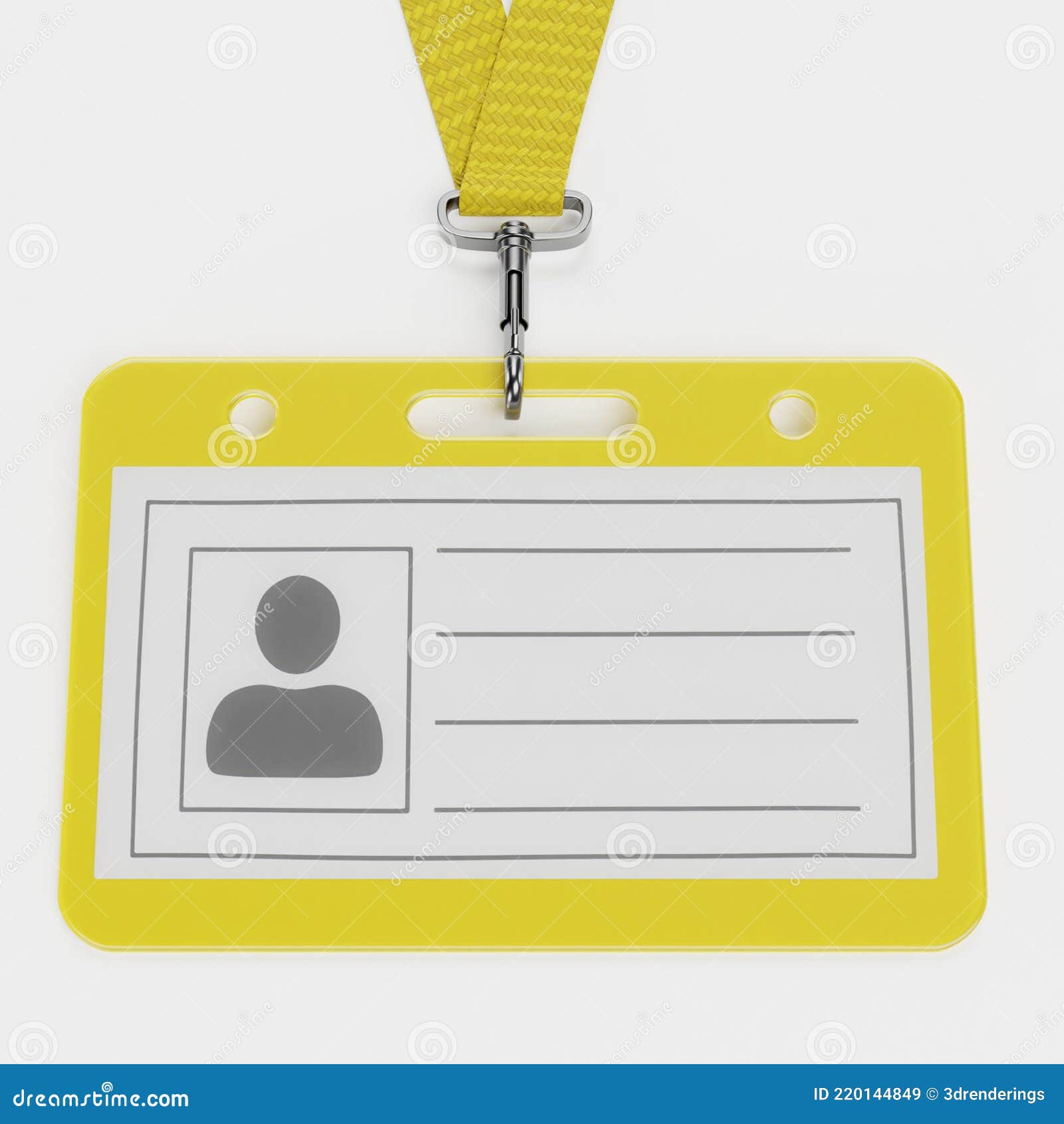 3D Render of Name Badge stock illustration. Illustration of template ...