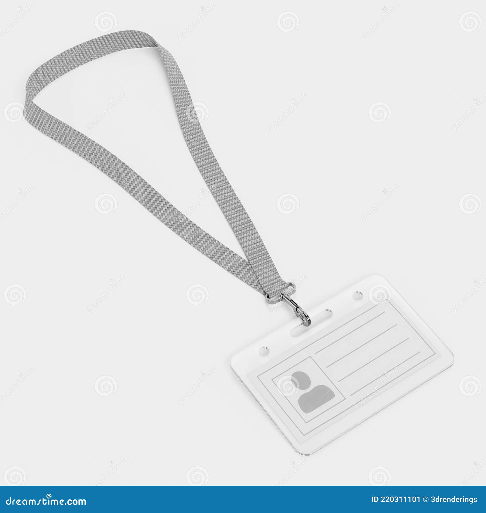 3D Render of Name Badge stock illustration. Illustration of string ...