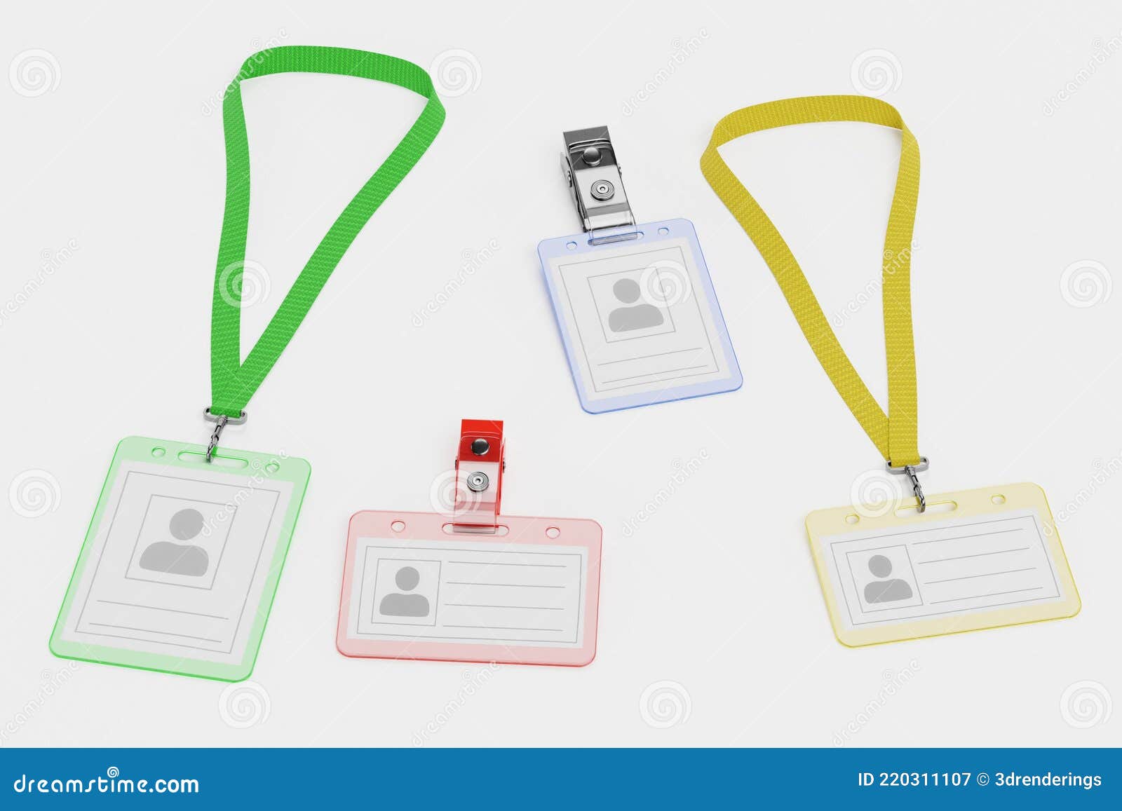 3D Render of Name Badges stock image. Image of identity - 220311107