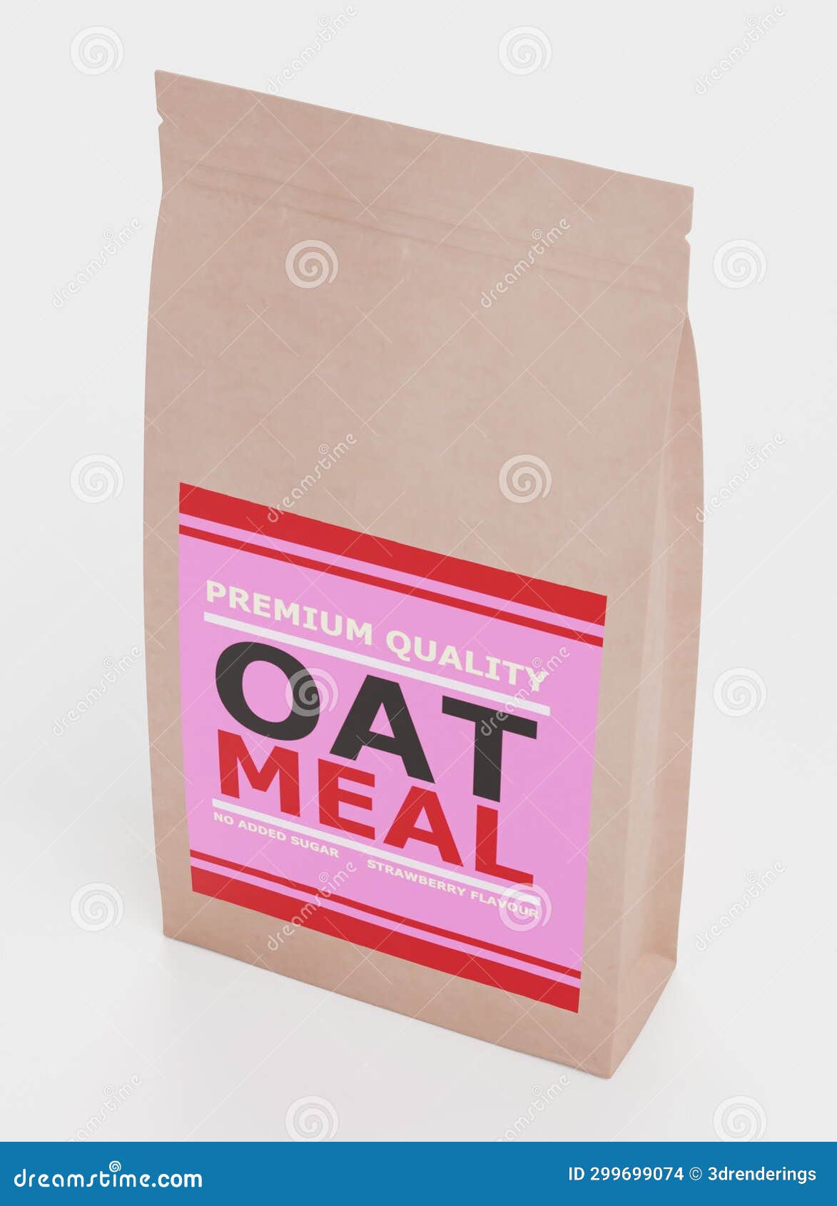 3D Render of Oat Meal stock illustration. Illustration of diet - 299699074