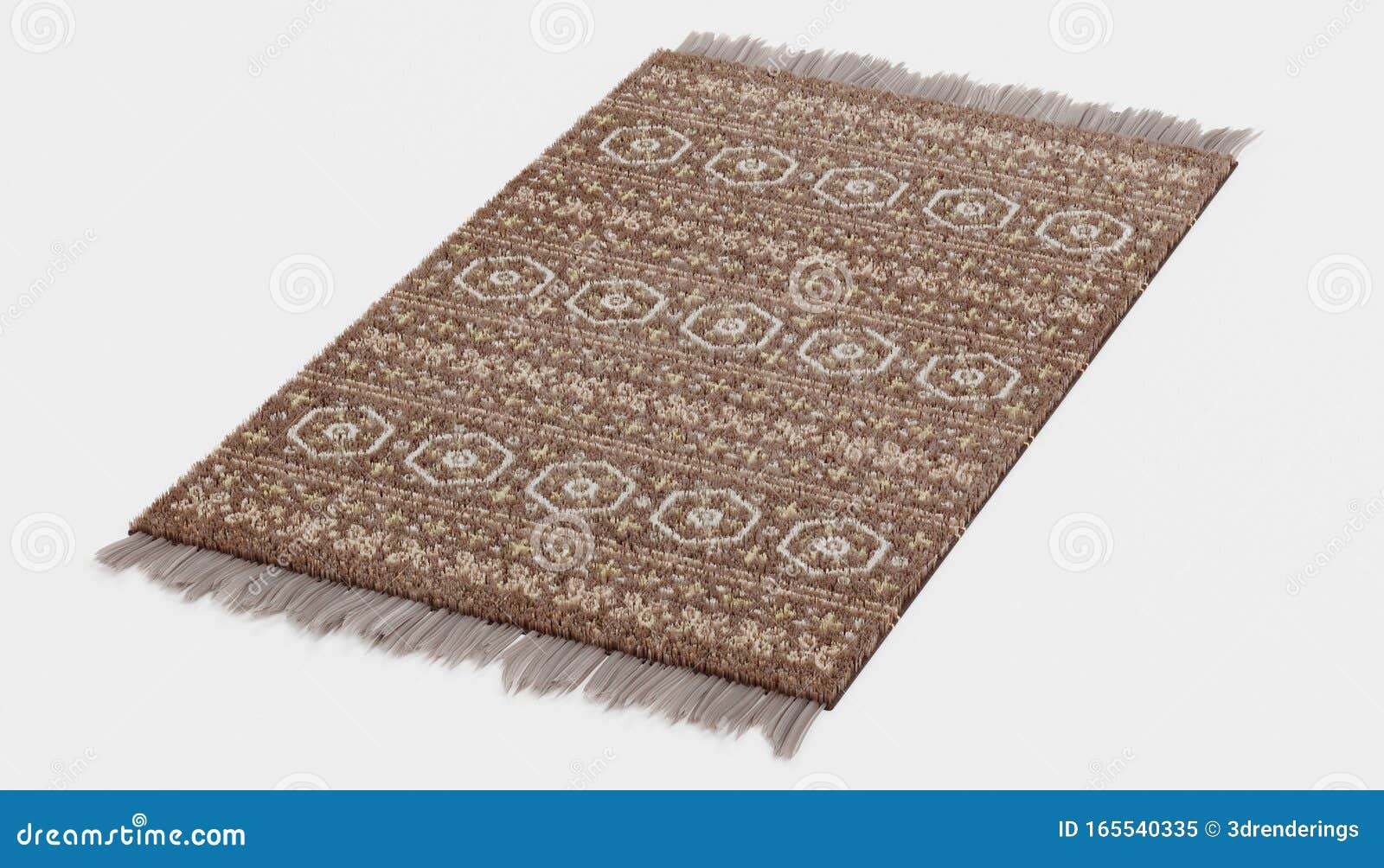 3d Render of Oriental Rug stock illustration. Illustration of fiber ...