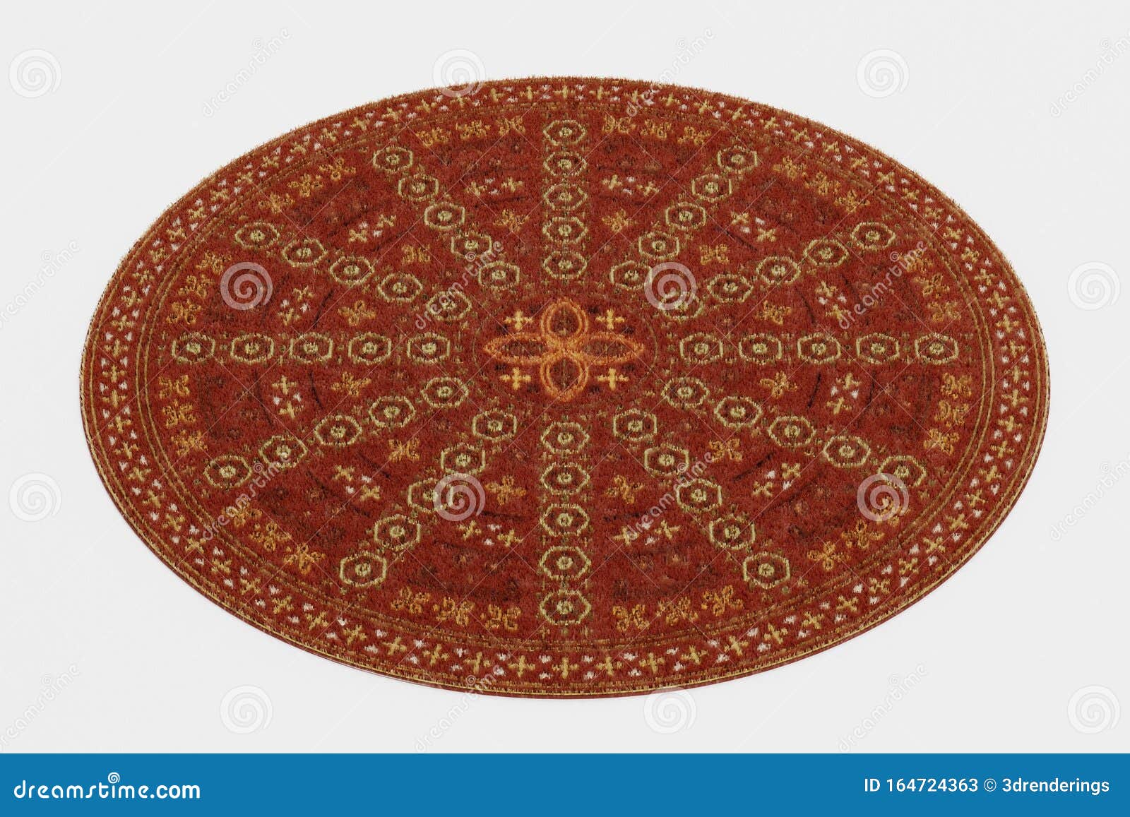 3d Render of Oriental Rug stock illustration. Illustration of carpet ...
