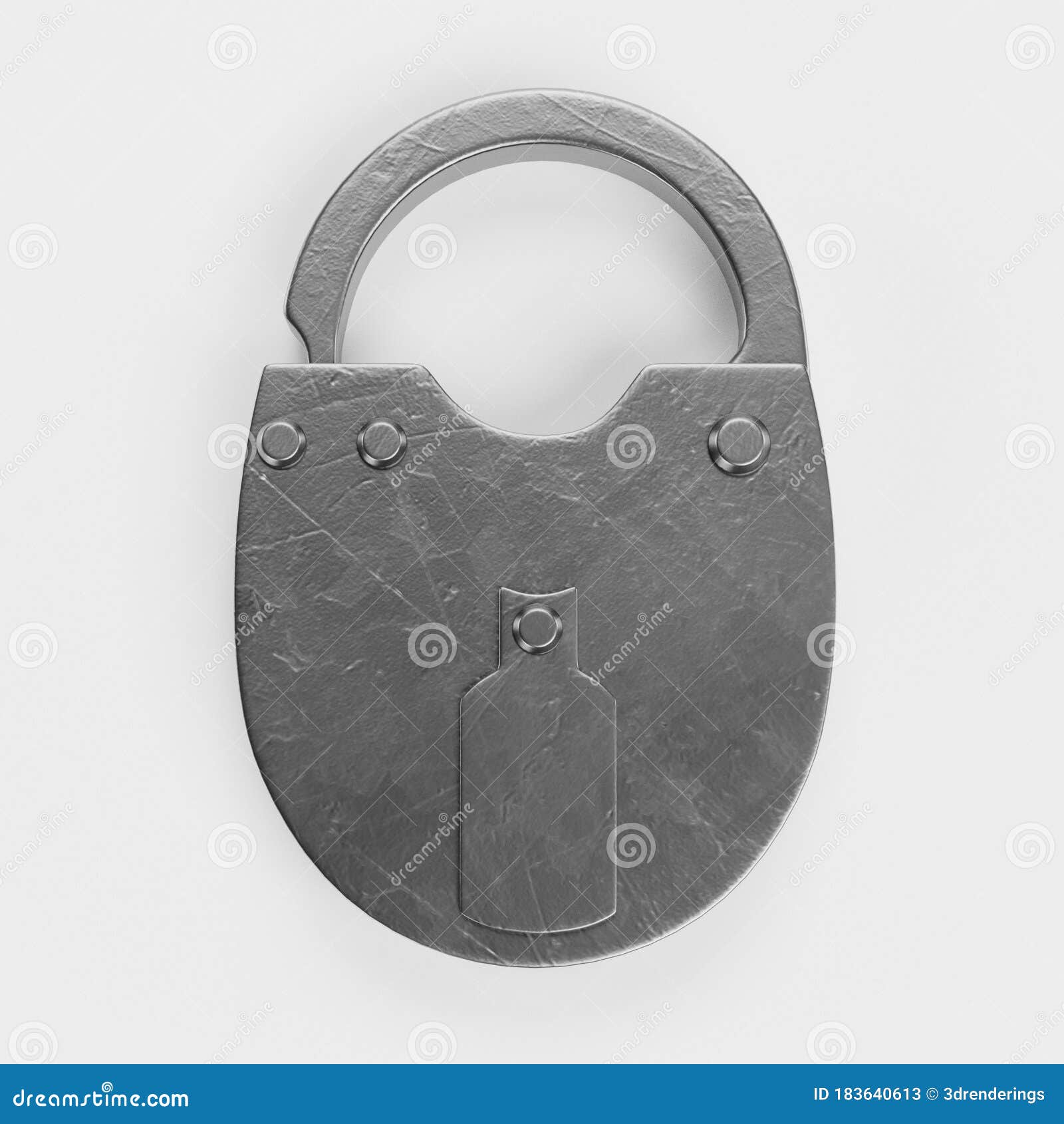3D Render of Padlock stock illustration. Illustration of door - 183640613