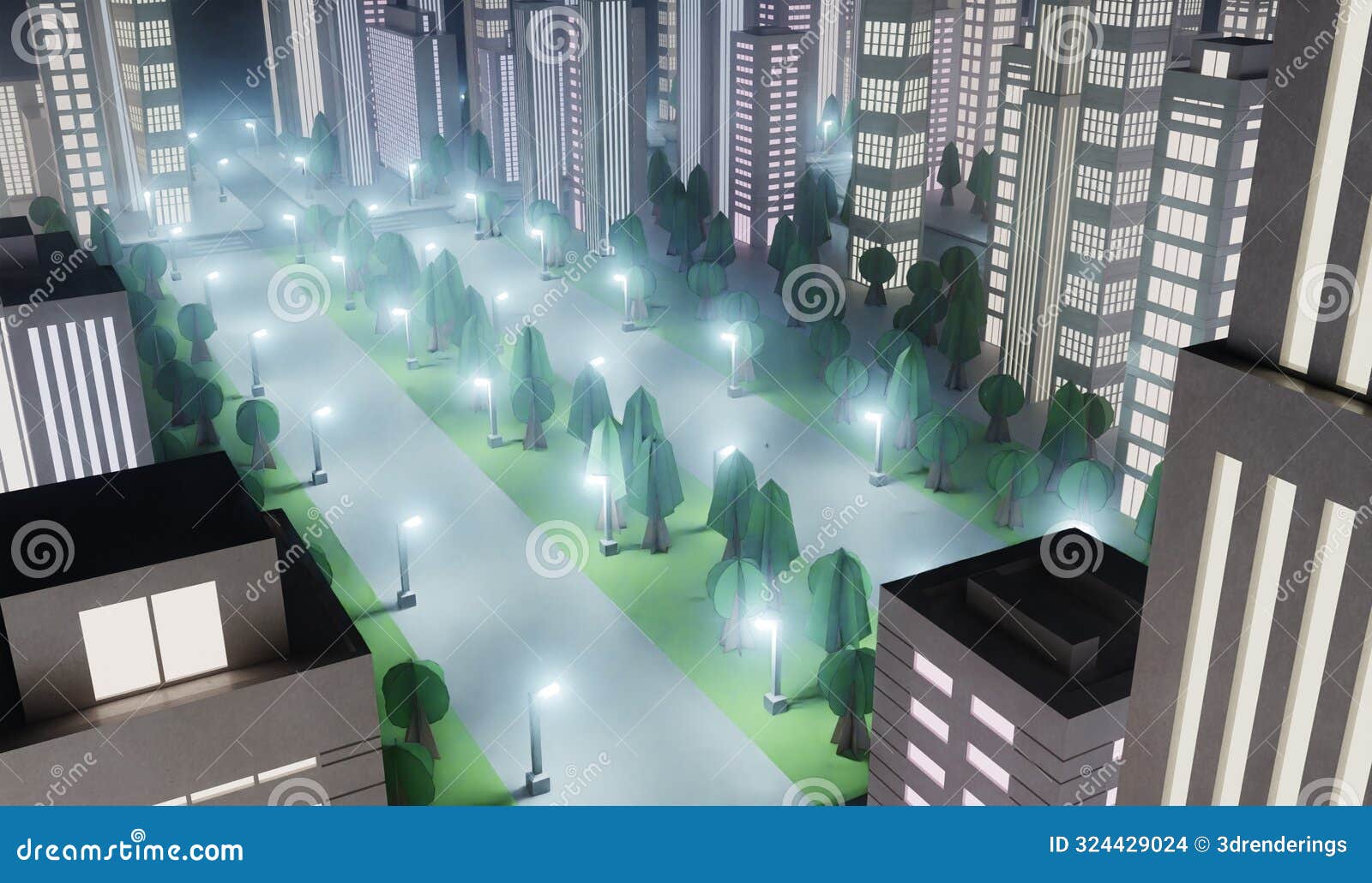 3D Render of Paper City Model Stock Illustration - Illustration of game ...