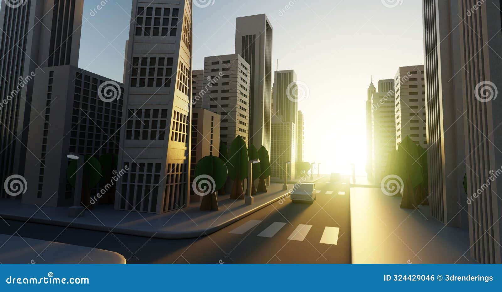 3D Render of Paper City Model Stock Illustration - Illustration of play ...