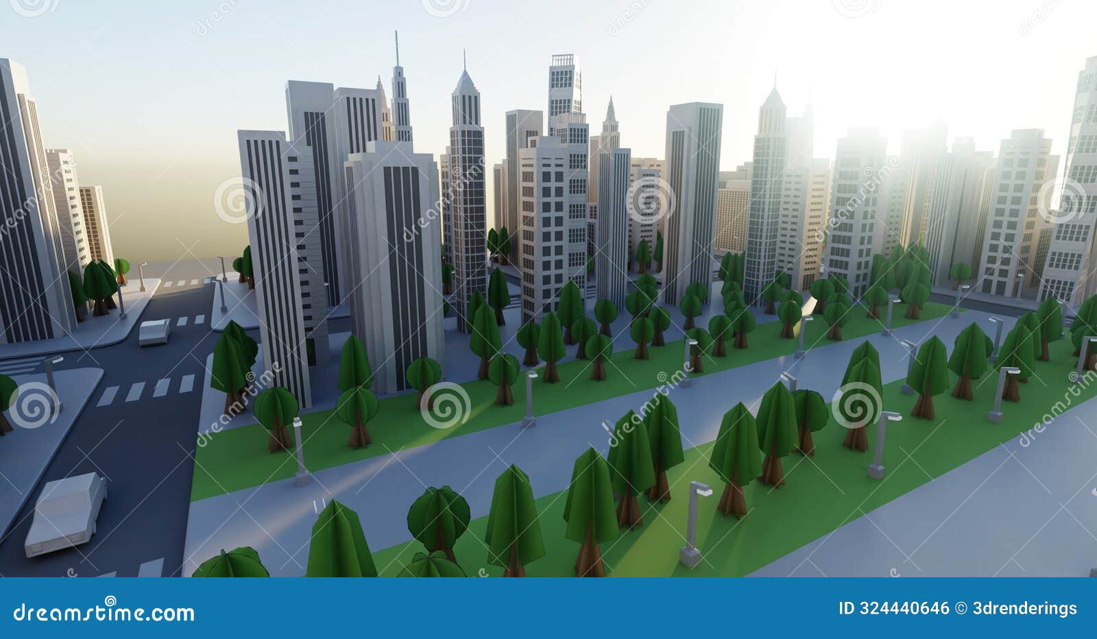 3D Render of Paper City Model Stock Illustration - Illustration of town ...