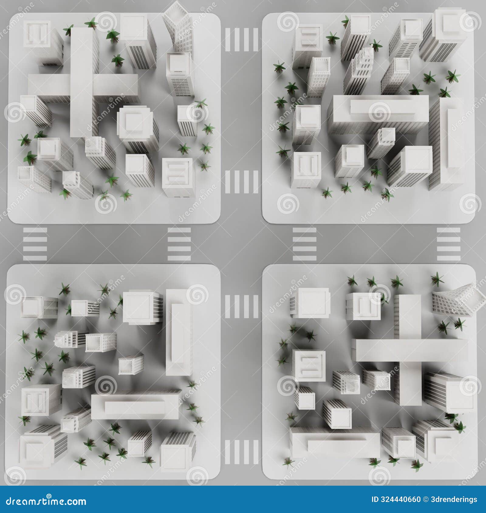 3D Render of Paper City Model Stock Illustration - Illustration of game ...