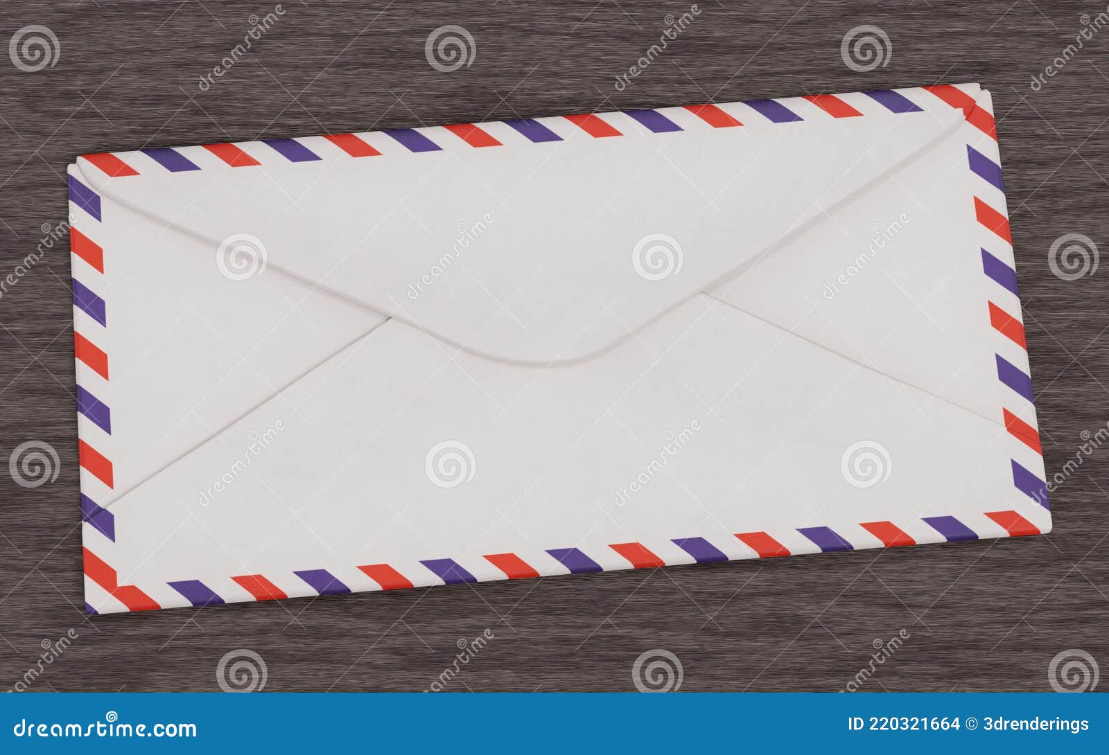 3D Render of Paper Envelope Stock Illustration - Illustration of used ...