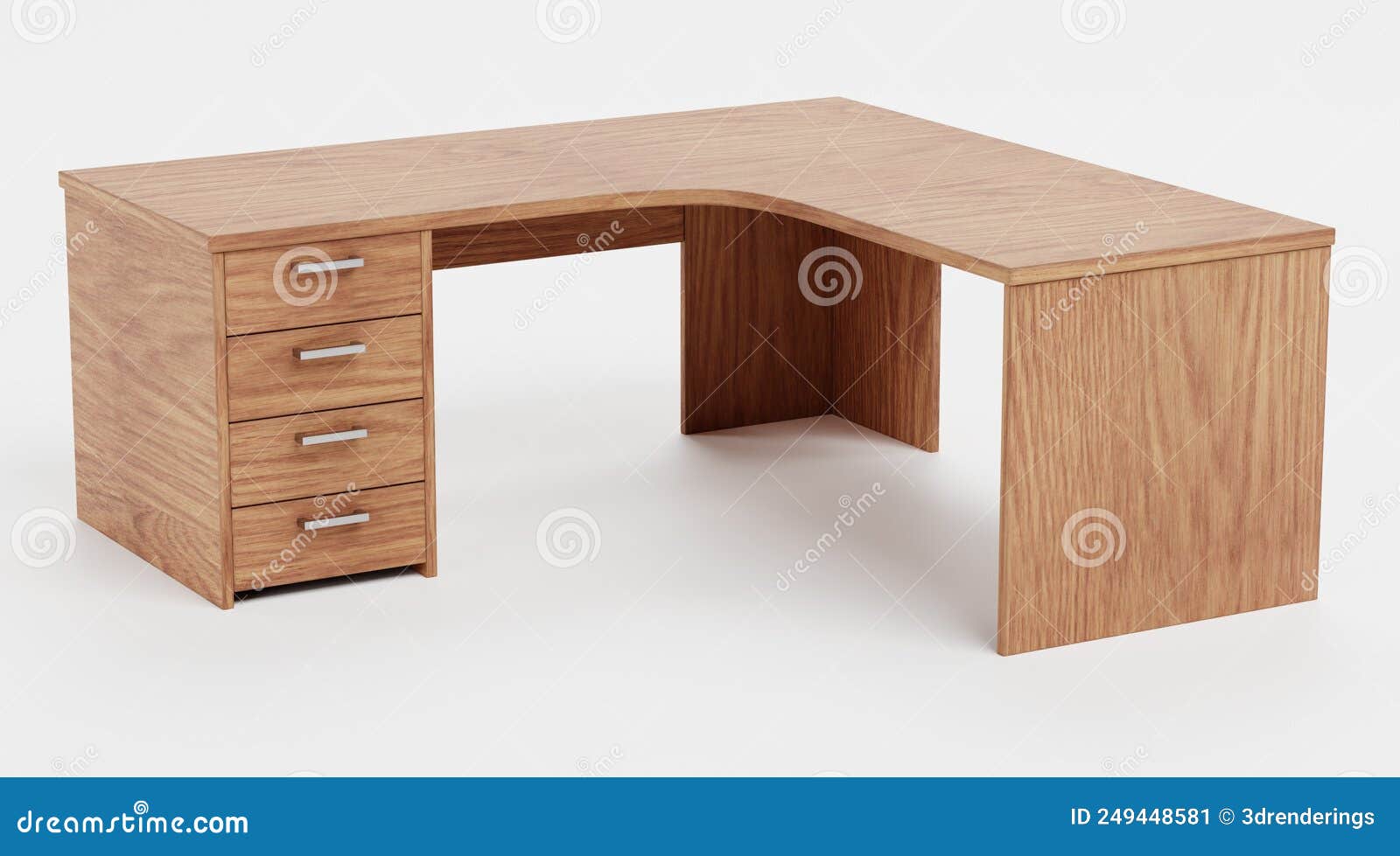 3D Render of PC Table stock illustration. Illustration of realistic ...