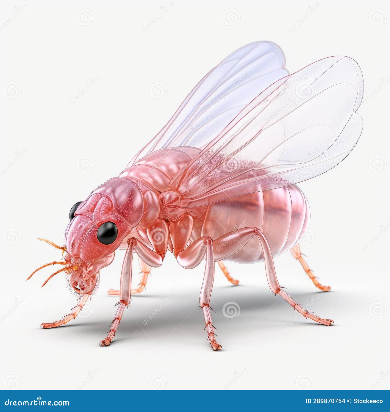 Realistic 3d Render of Pink Fly on Transparent Background Stock ...