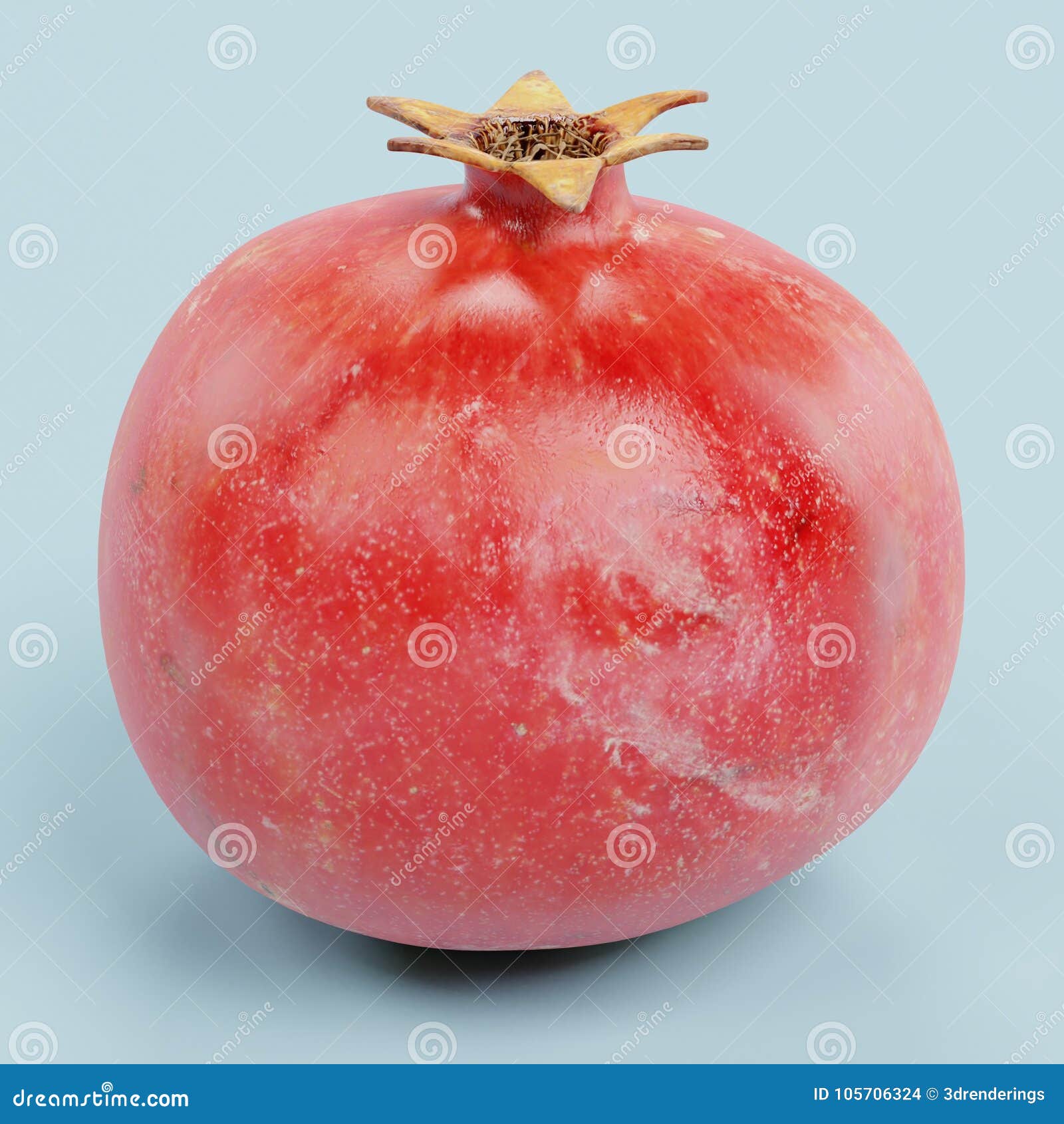 3d Render Of Pomegranate Stock Illustration Illustration Of