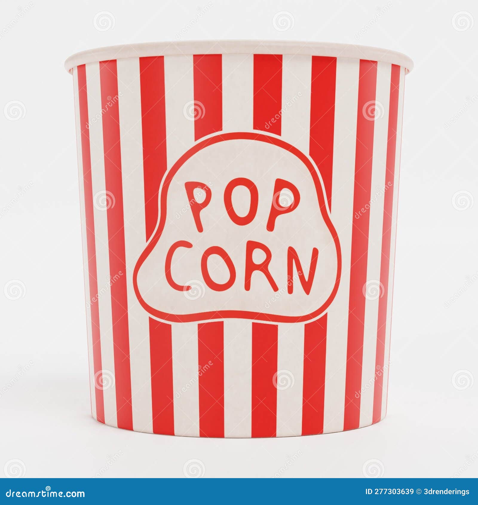 3D Render of Popcorn Cup stock illustration. Illustration of bucket ...