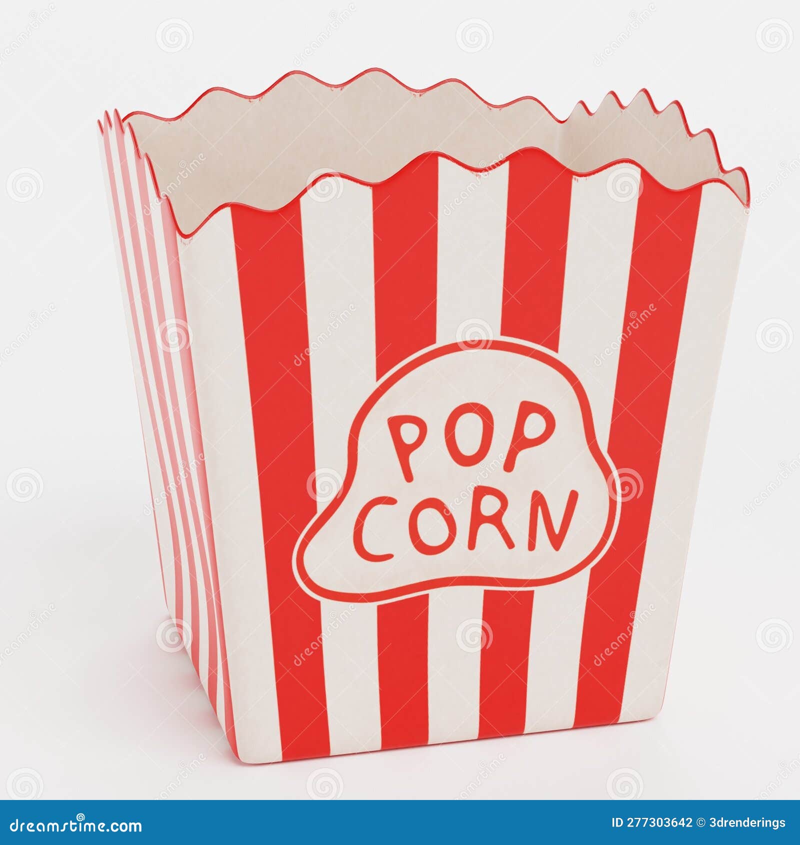 3D Render of Popcorn Cup stock illustration. Illustration of realistic ...