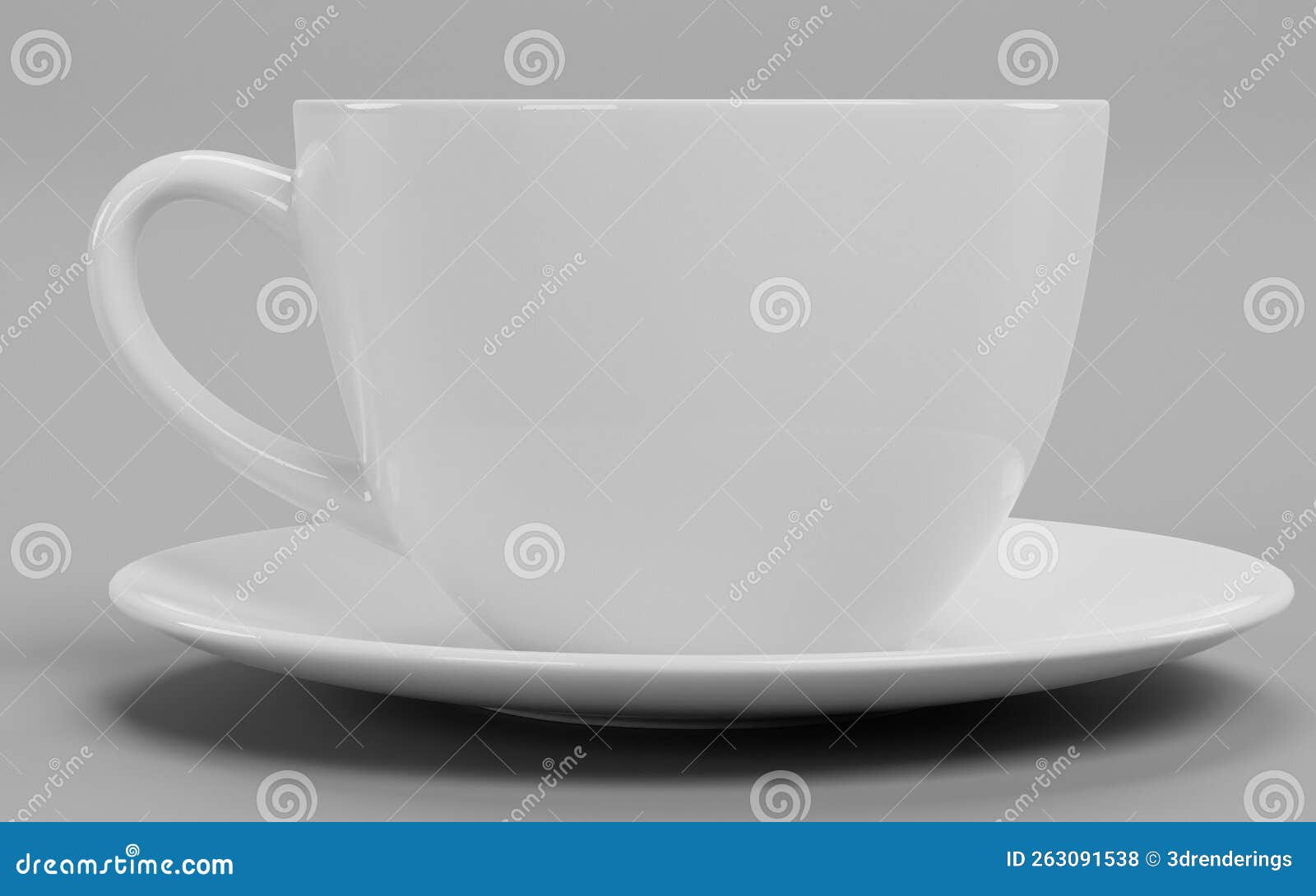 3D Render of Porcelain Cup stock illustration. Illustration of arabica ...