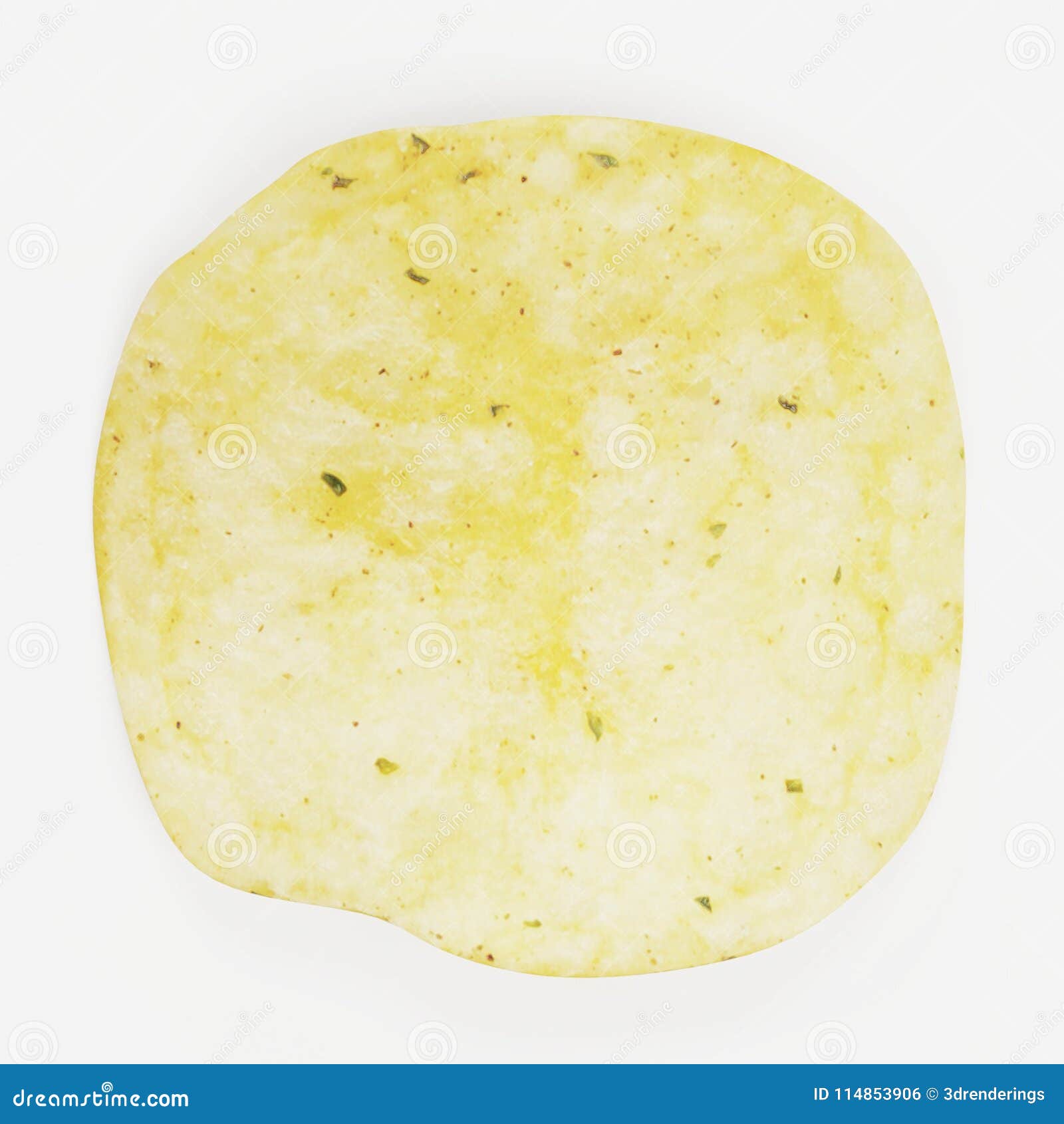 3D Render of Potato Chip stock illustration. Illustration of fast ...