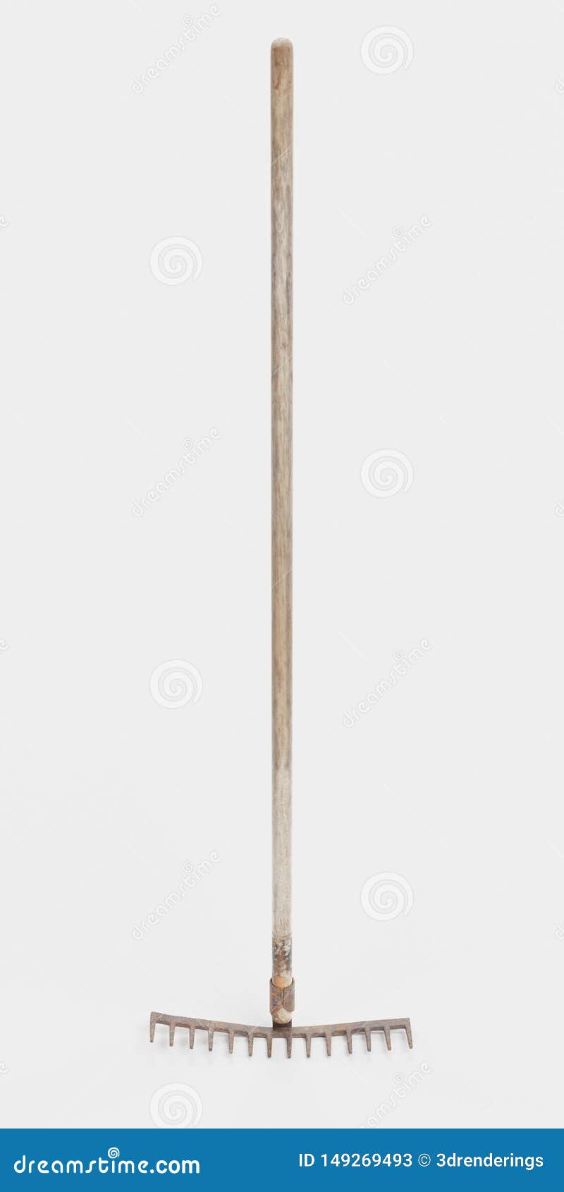 3D Render of Rake stock illustration. Illustration of work - 149269493