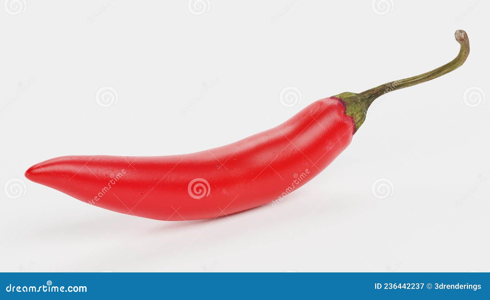 3D Render of Red Chilli stock illustration. Illustration of meal ...
