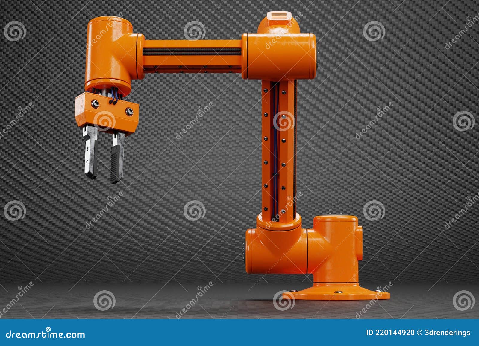 3D Render of Robotic Arm stock illustration. Illustration of rust ...