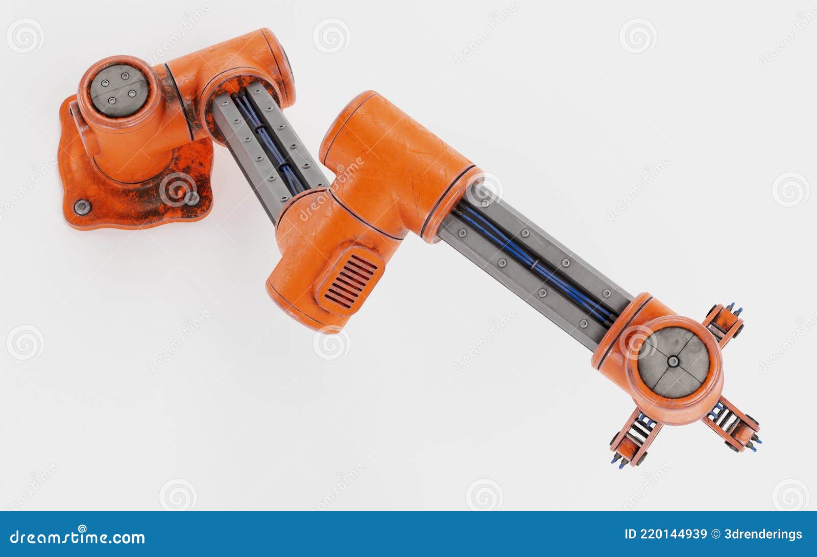 3D Render of Robotic Arm stock illustration. Illustration of used ...