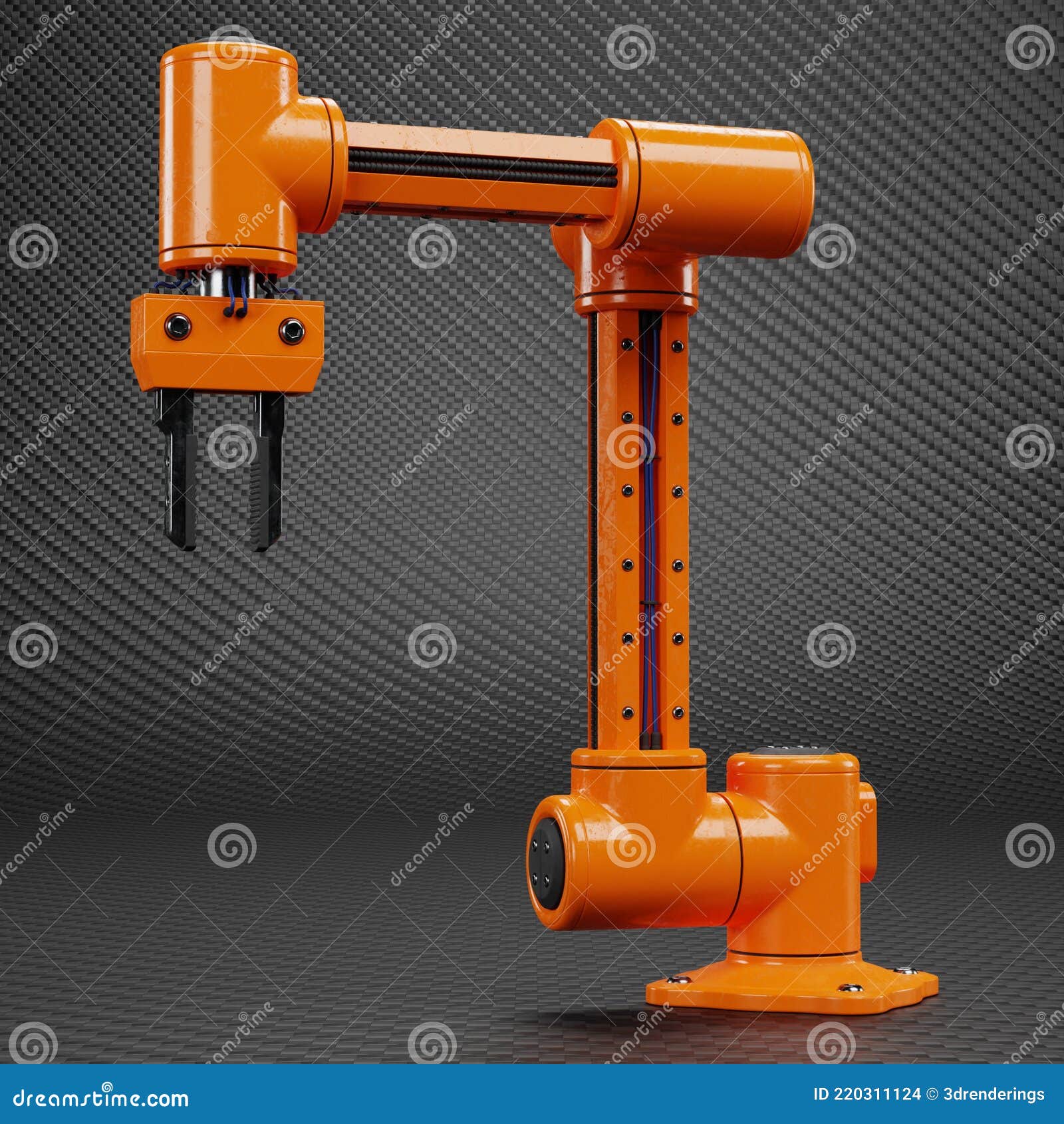 3D Render of Robotic Arm stock illustration. Illustration of realistic ...