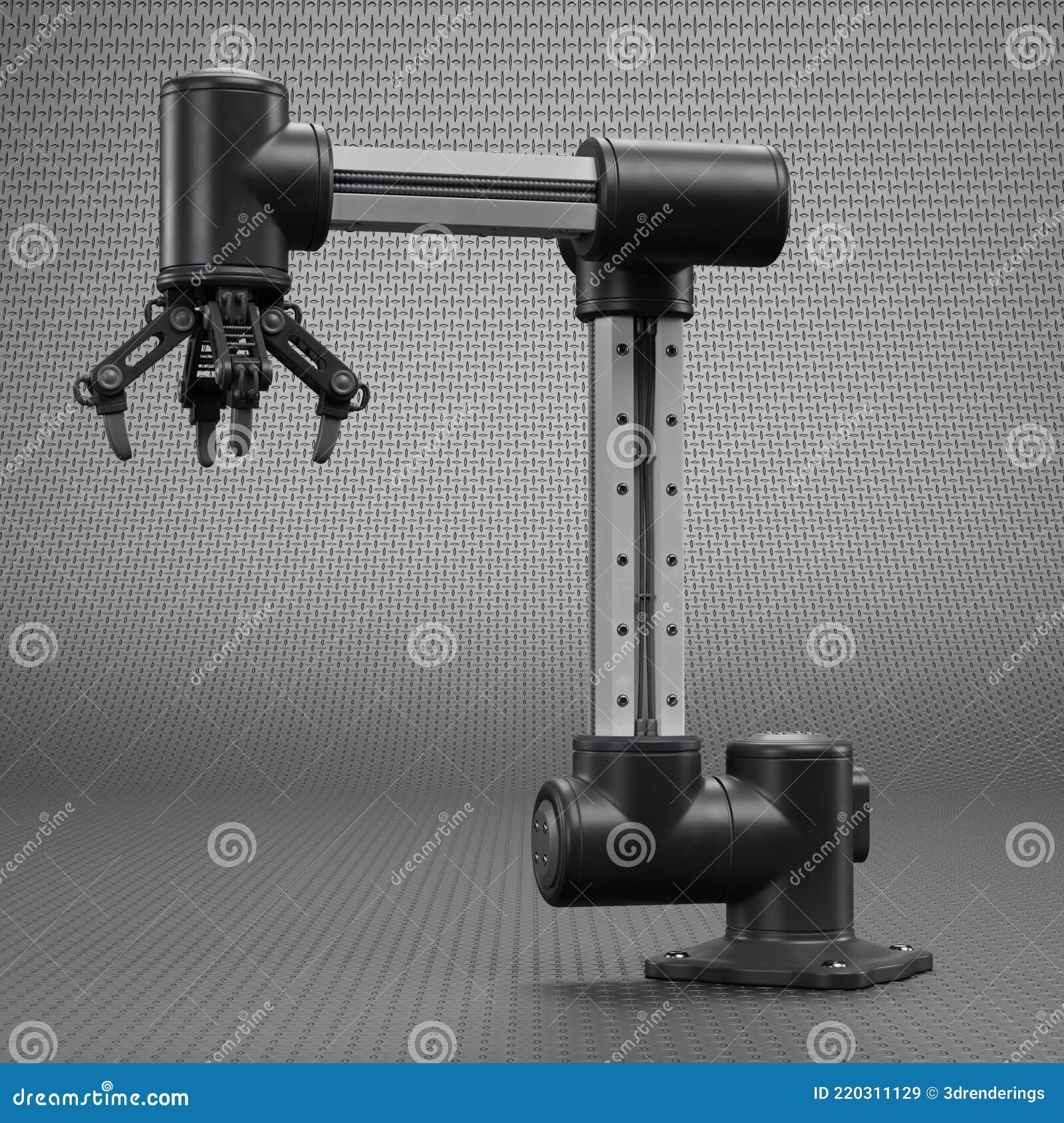 3D Render of Robotic Arm stock illustration. Illustration of rust ...