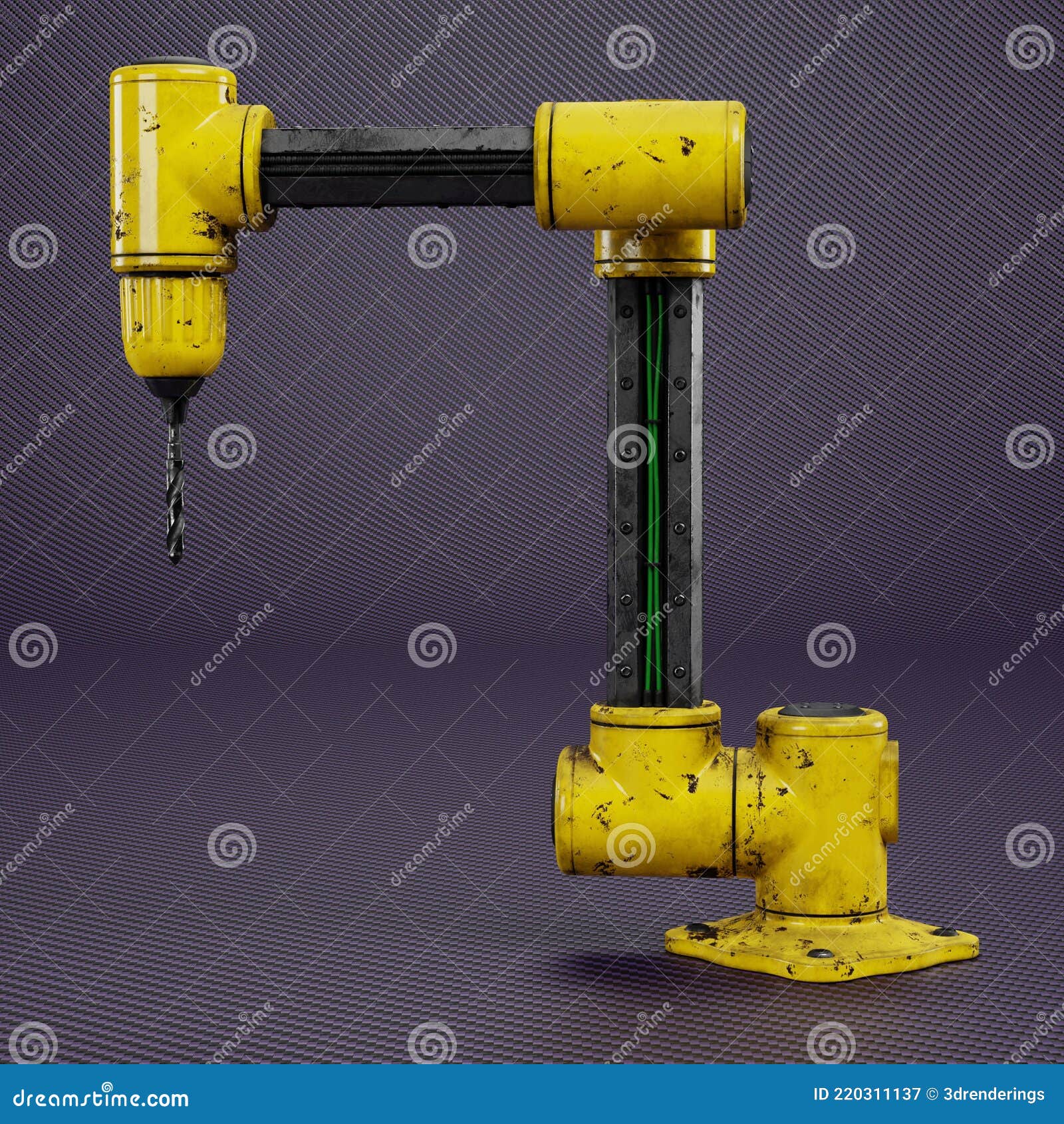 3D Render of Robotic Arm stock illustration. Illustration of render ...