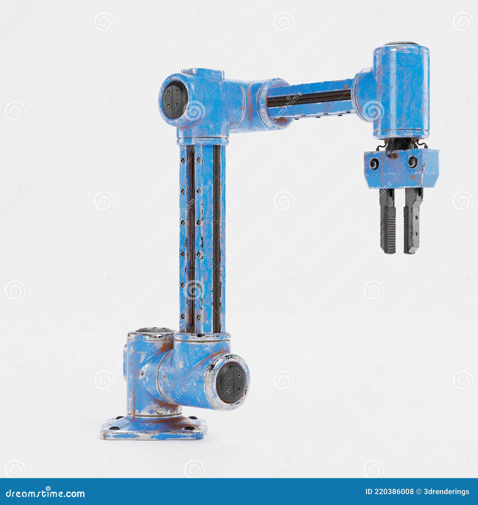 3D Render of Robotic Arm stock illustration. Illustration of machine ...