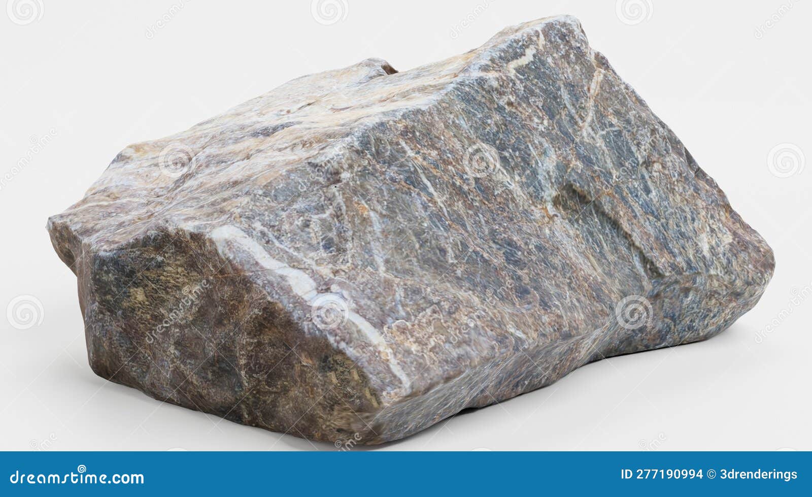 3D Render of Rock stock illustration. Illustration of rockstone - 277190994