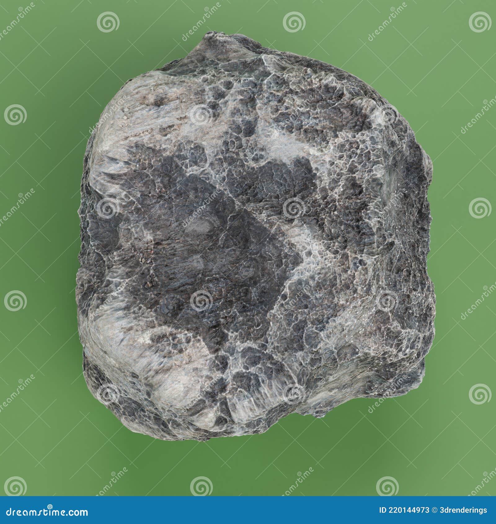 3D Render of Rock Stone stock illustration. Illustration of terrain ...