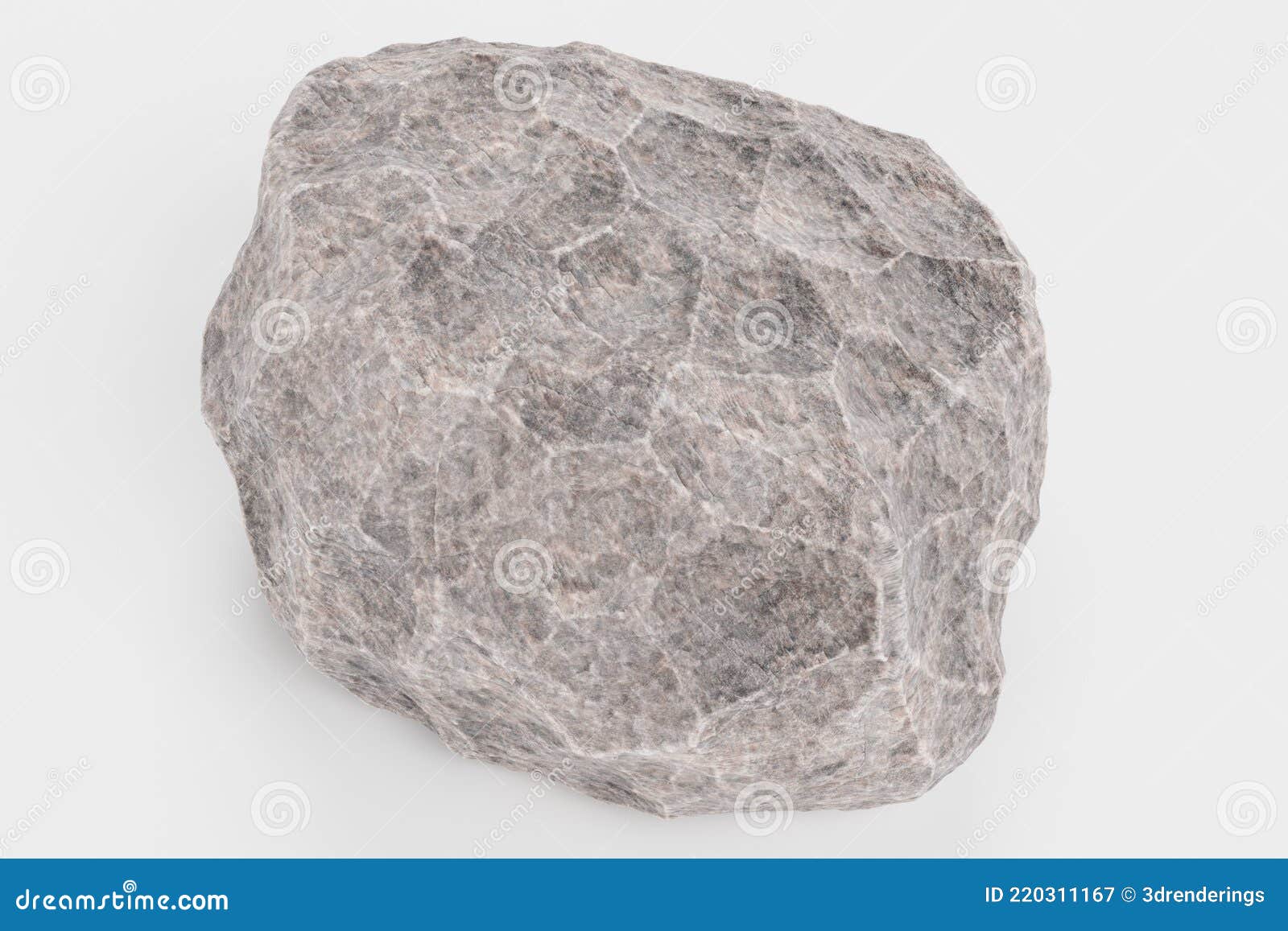 3D Render of Rock Stone stock illustration. Illustration of nature ...