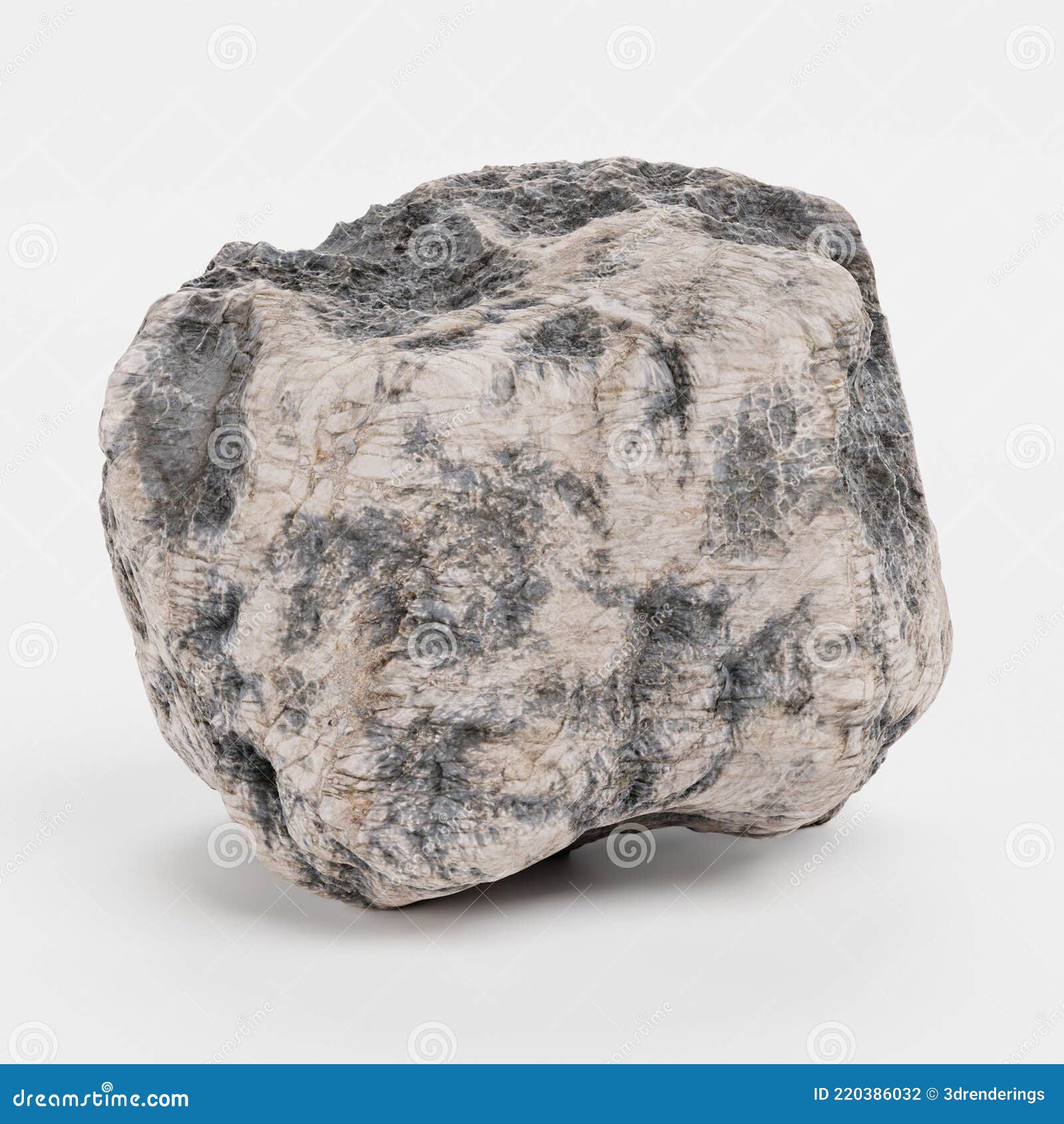 3D Render of Rock Stone stock illustration. Illustration of decoration ...