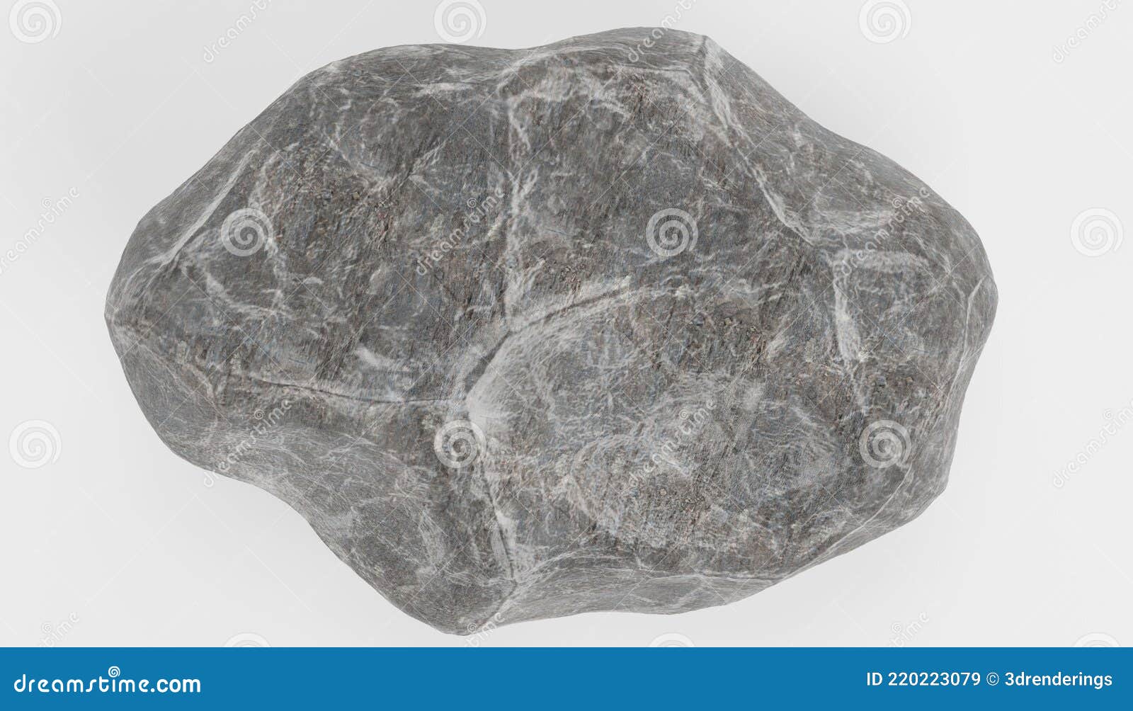 3D Render of Rock Stone stock illustration. Illustration of boulder ...