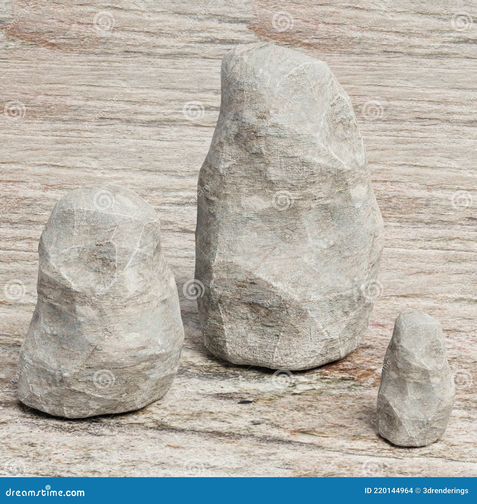 3D Render of Rock Stones stock illustration. Illustration of mountain ...