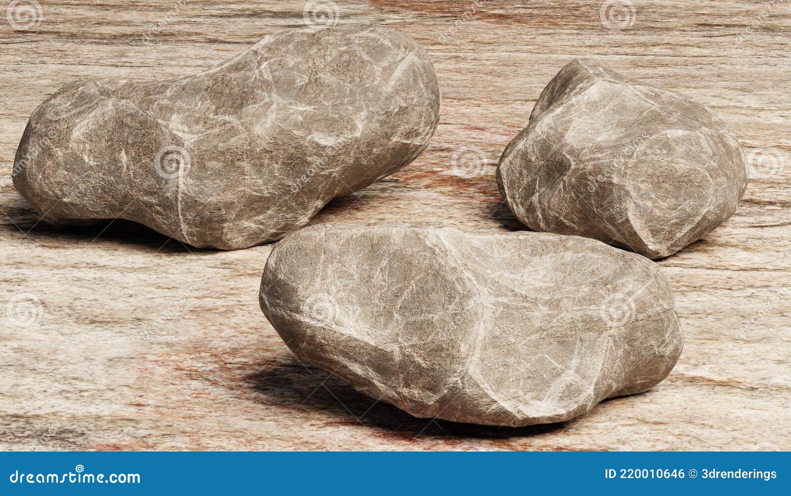 3D Render of Rock Stones stock illustration. Illustration of mountain ...