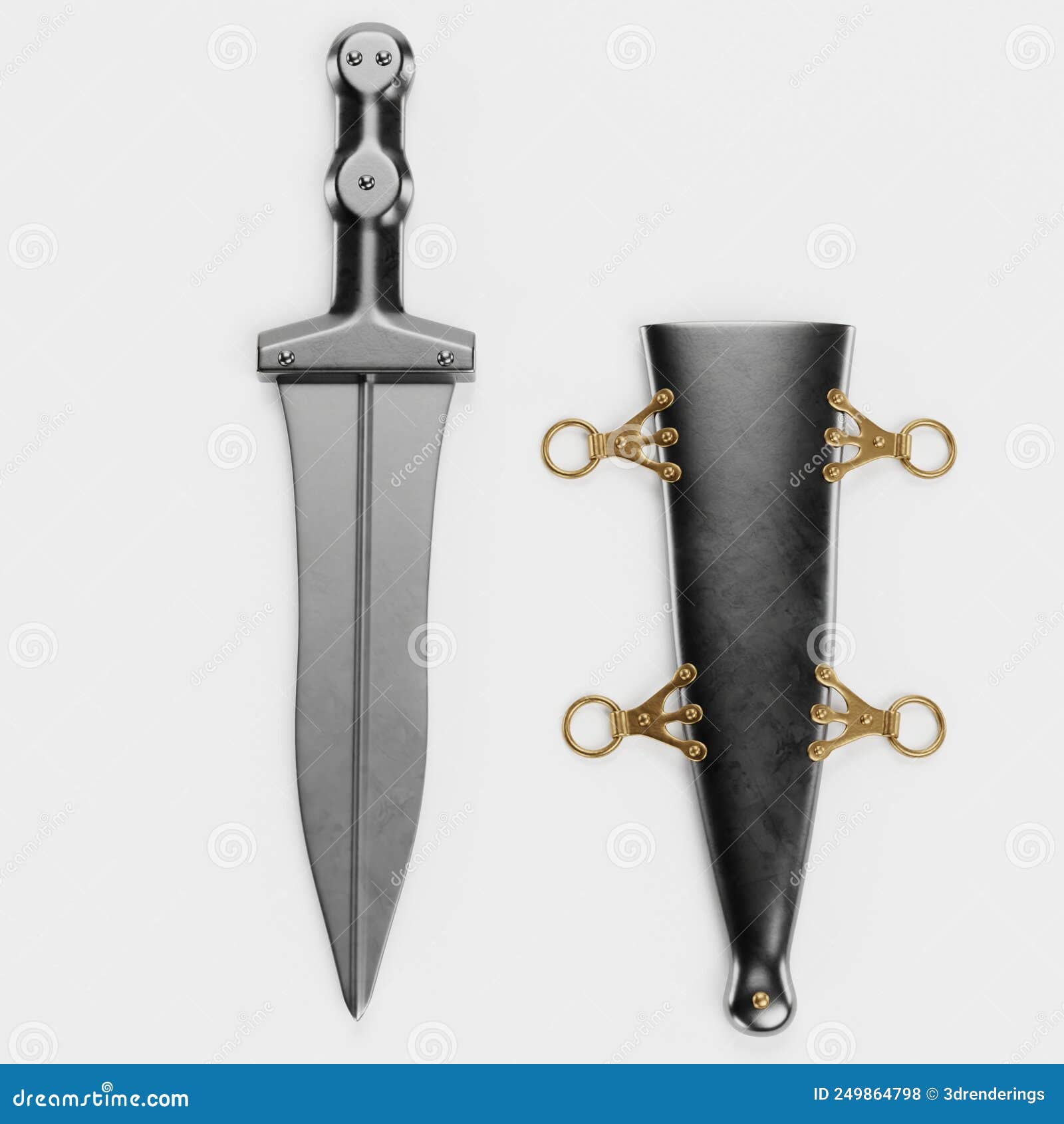 Roman Dagger And Scabbard Vector Illustration On A White Background ...