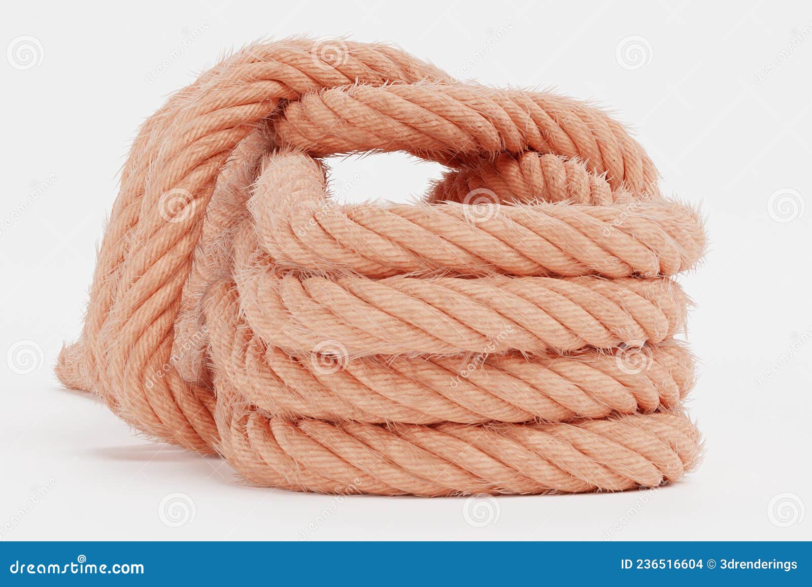 3D Render of Rope stock illustration. Illustration of line - 236516604