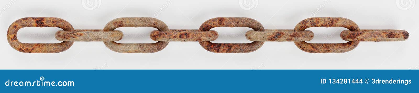 3D Render of Rusty Chain stock illustration. Illustration of bridge ...